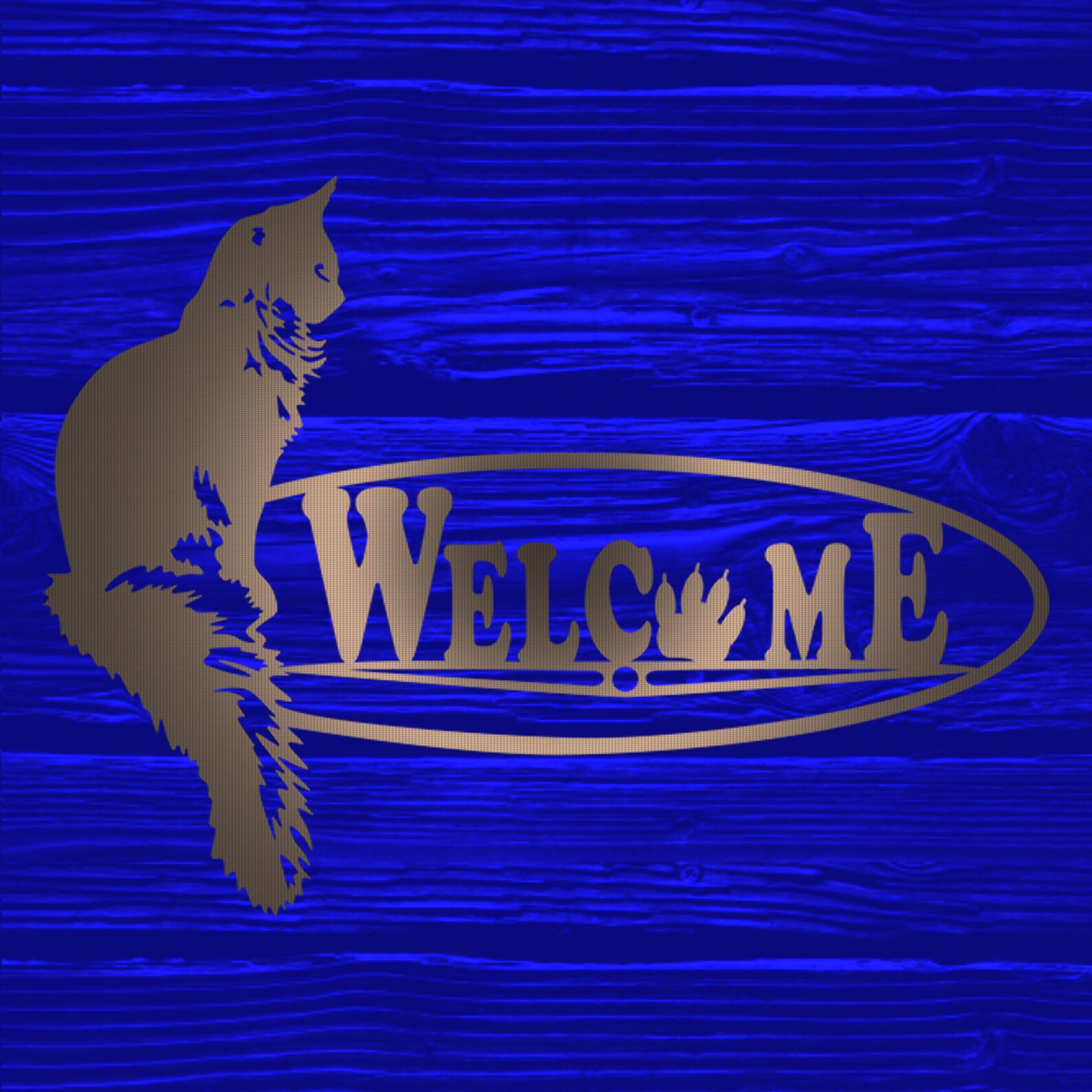 Welcome Sign DXF CNC, Cat Svg Kitten Svg Cat Silhouette Cat Clipart ...