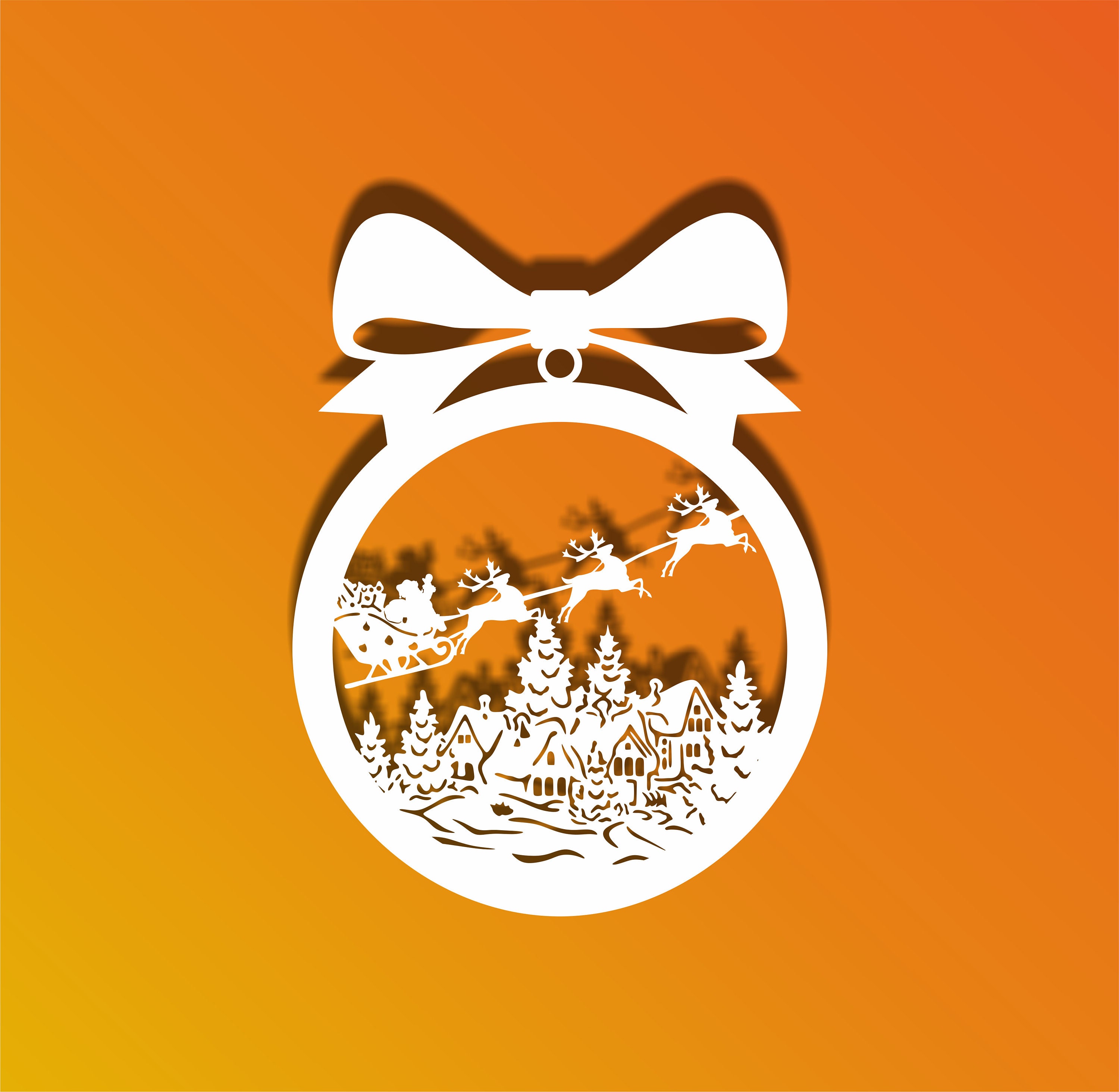 Santa Svg Santa Claus Dxf Christmas Scene SVG Cut File | Etsy