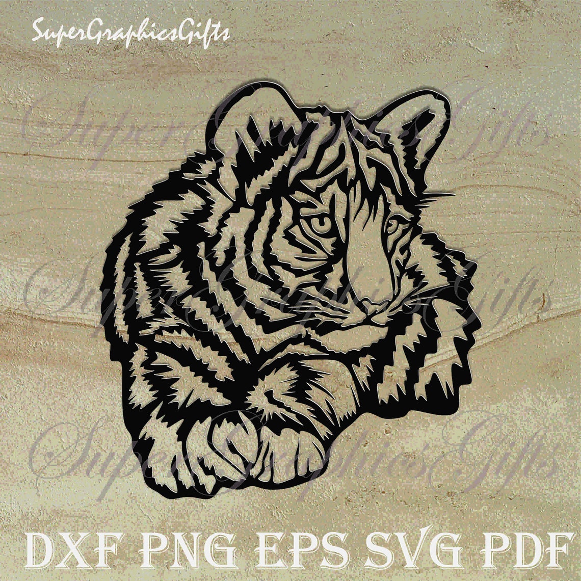 Tiger Svgtiger Digitaltiger Dxftiger Pngtiger - Etsy
