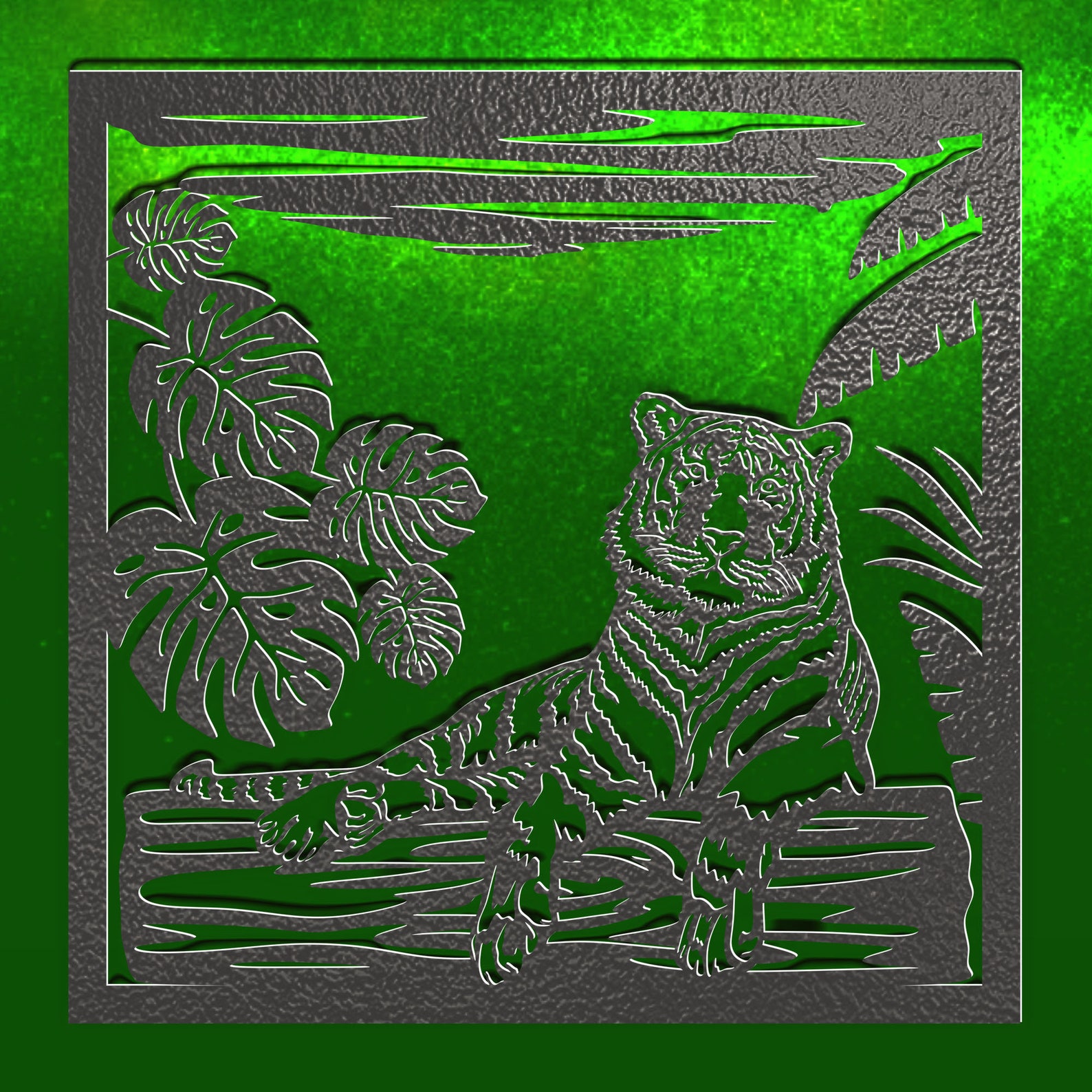 Tiger Svgdxf Files for Lasertiger Dxf Tiger Pngtiger - Etsy