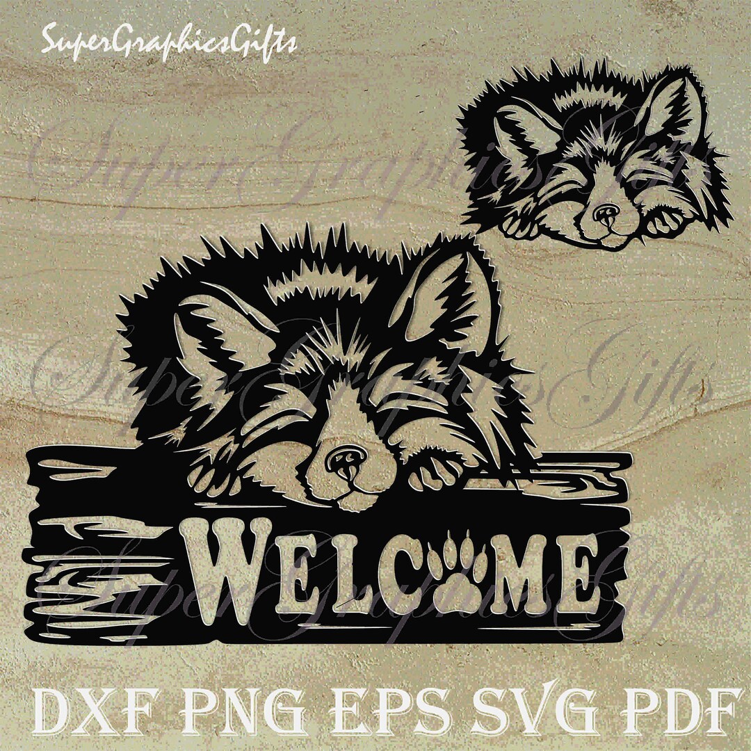 Welcome Sign Svg,fox Svg,cute Fox Clipart,fox Silhouette Svg,door ...