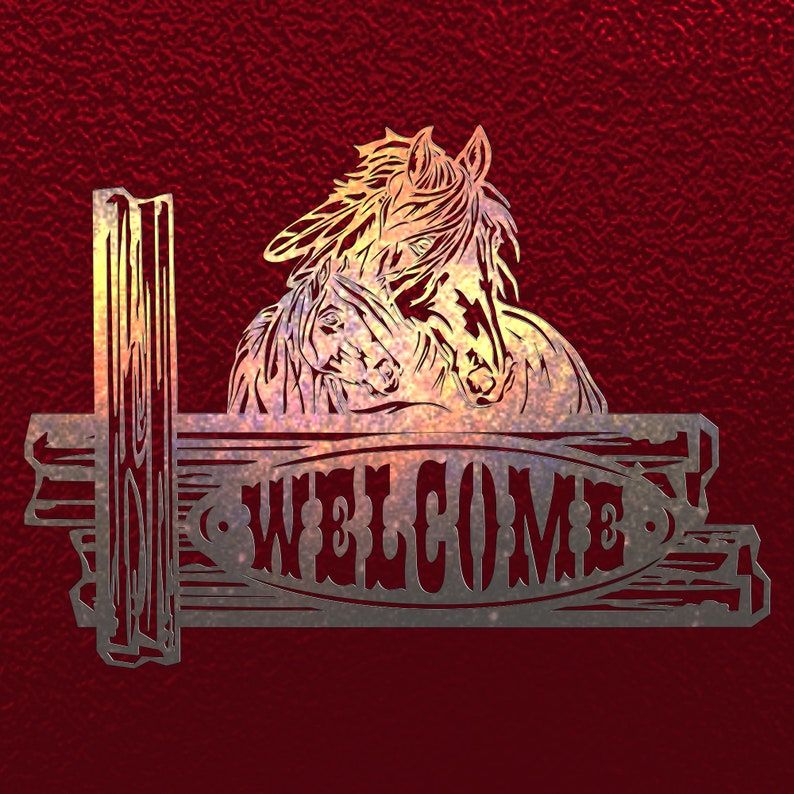 Welcome Sign Dxfhorse Svgwelcome Svg Western Svghorse | Etsy