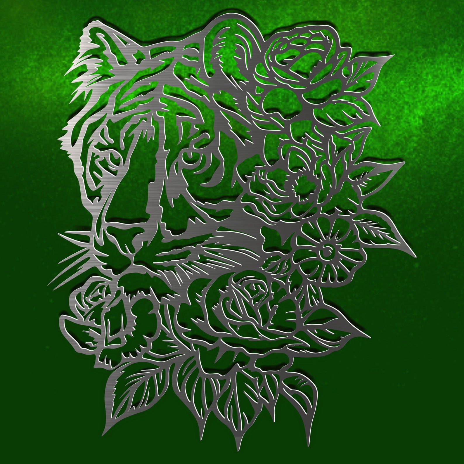 Tiger Svgdxf Files for Lasertiger Dxf Tiger Pngtiger - Etsy