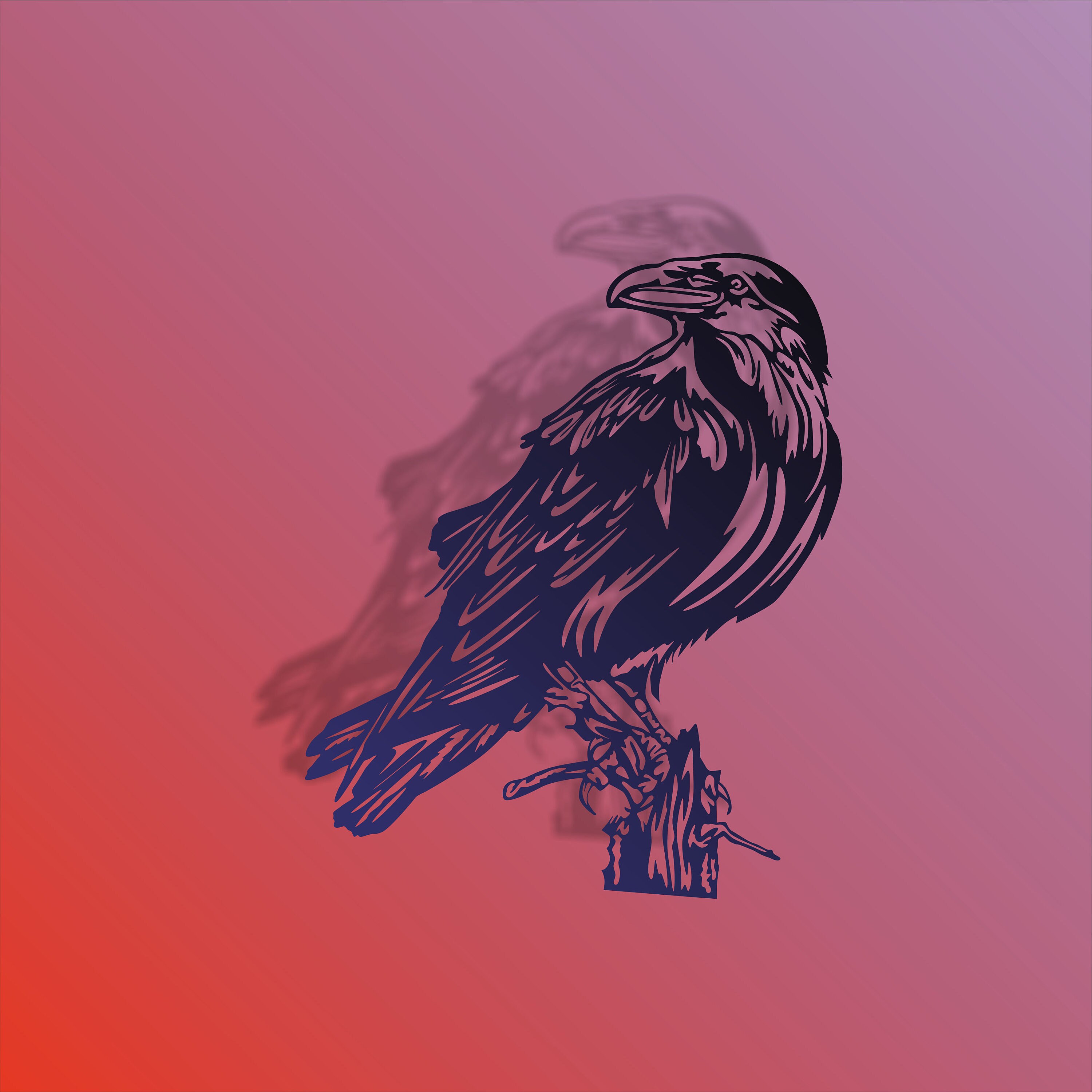 Crow Bird Svg Raven Svg Crow Svg Rawens Svg Cricut Laser | Etsy