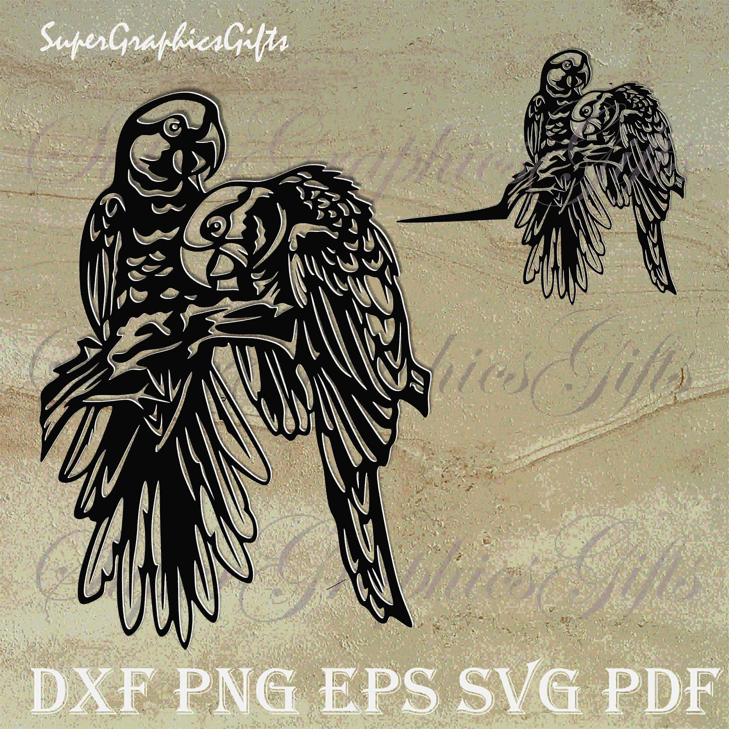 Parrot Svgtropical Bird Svgexotic Bird Svgfiles for - Etsy