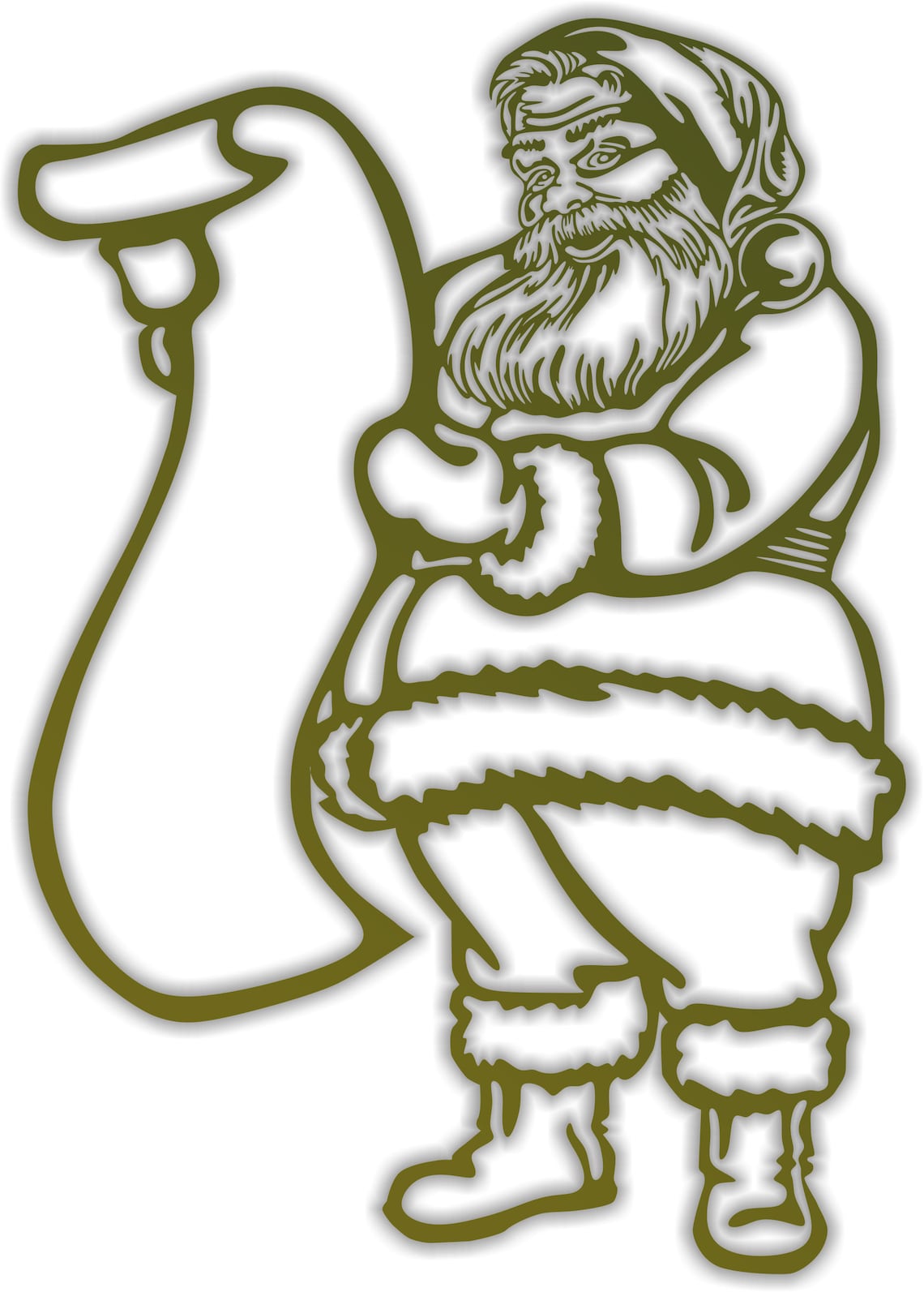 Santa Claus SVG Santa Claus Cutout File Dxf Silhouettes | Etsy