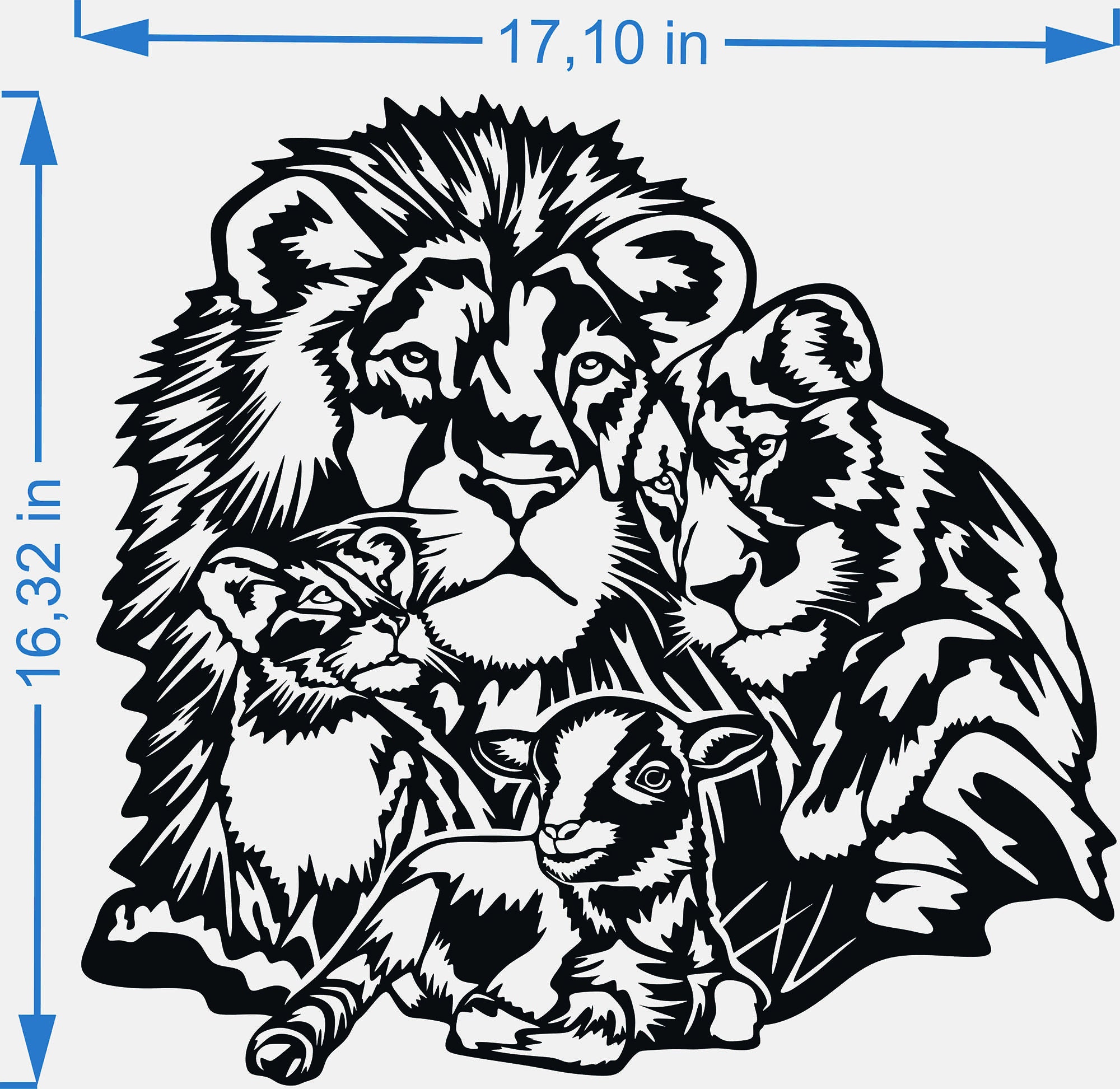 Leeuw svg lam svg leeuw en lam svg dxf bestanden trots - Etsy België