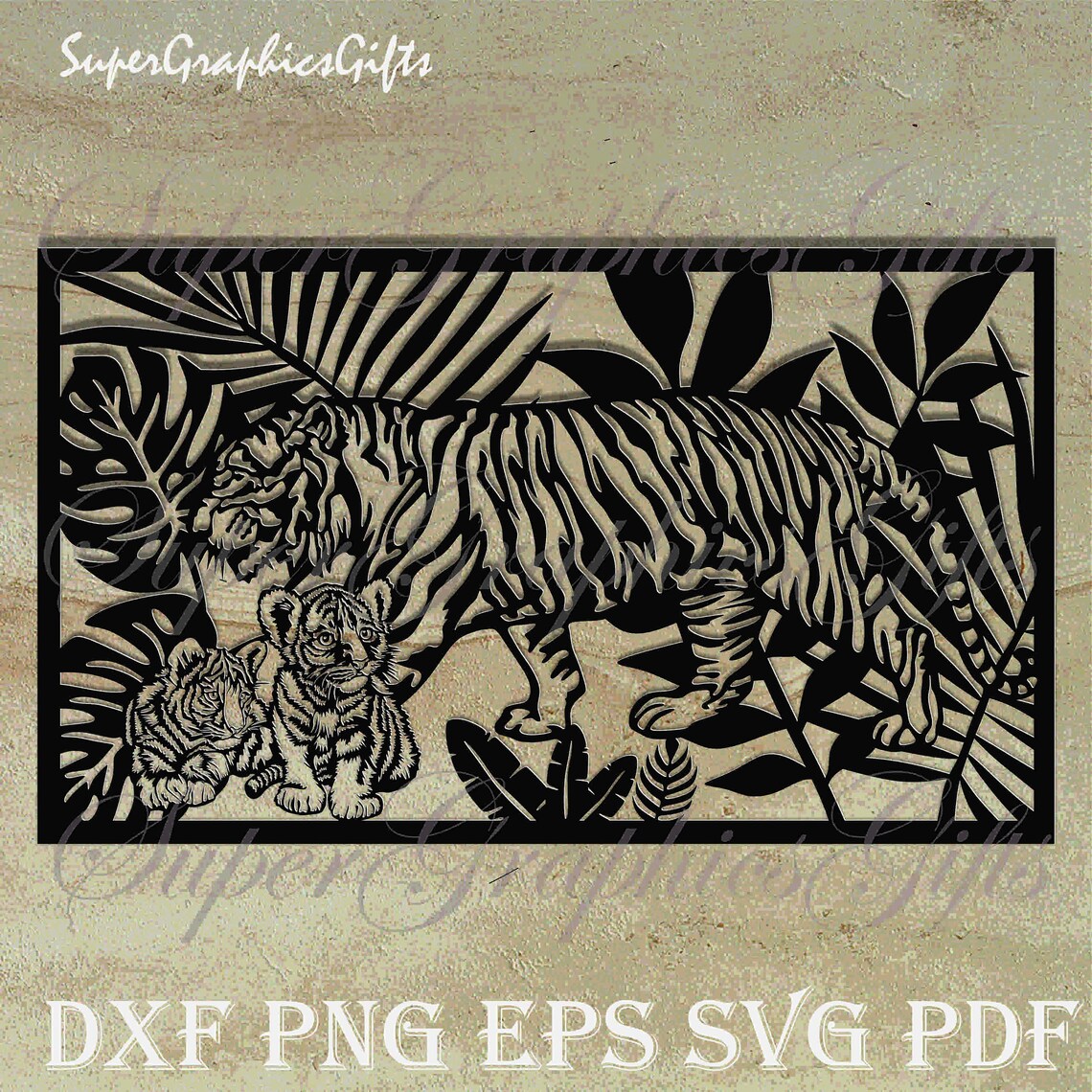 Tiger Svgtiger Digitaltiger Dxflaser Cnc Filetiger | Etsy