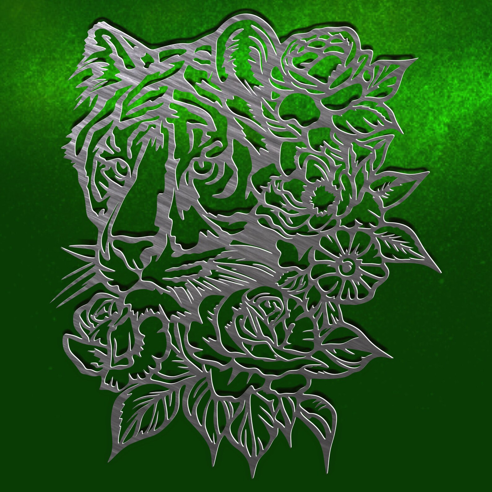 Tiger Svgdxf Files for Lasertiger Dxf Tiger Pngtiger - Etsy