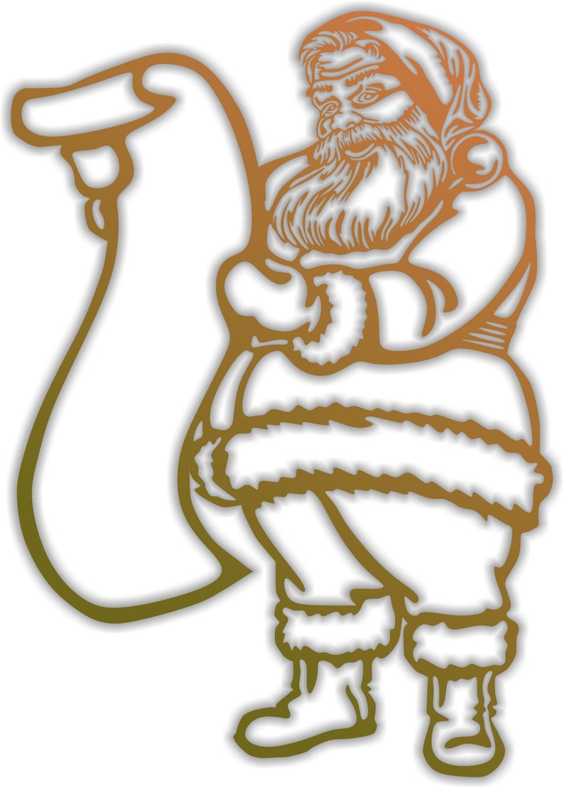Santa Claus SVG Santa Claus Cutout File Dxf Silhouettes | Etsy