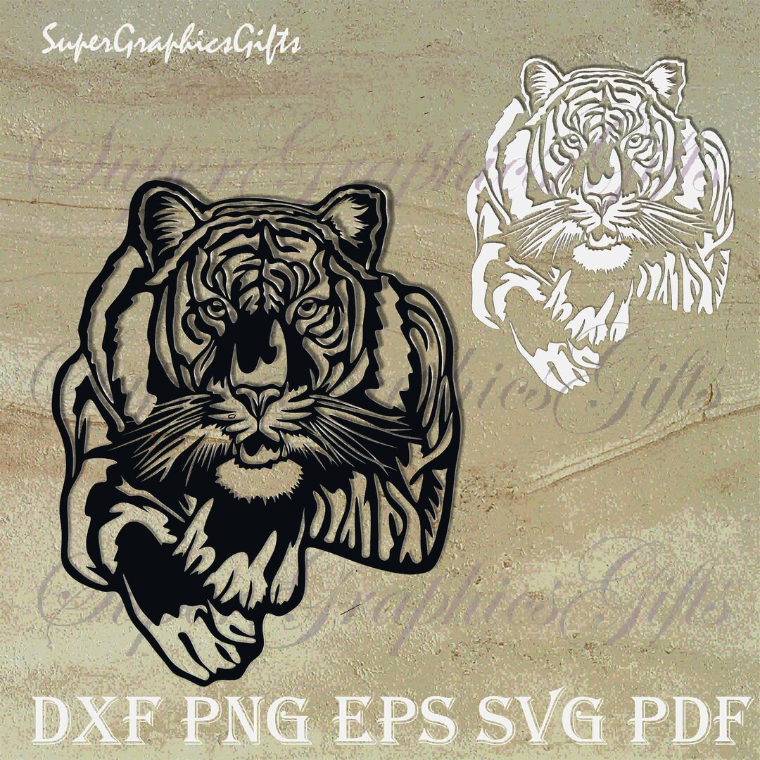 Tiger Svg,tiger Digital,tiger Dxf,laser Cnc File,tiger Png,tiger ...