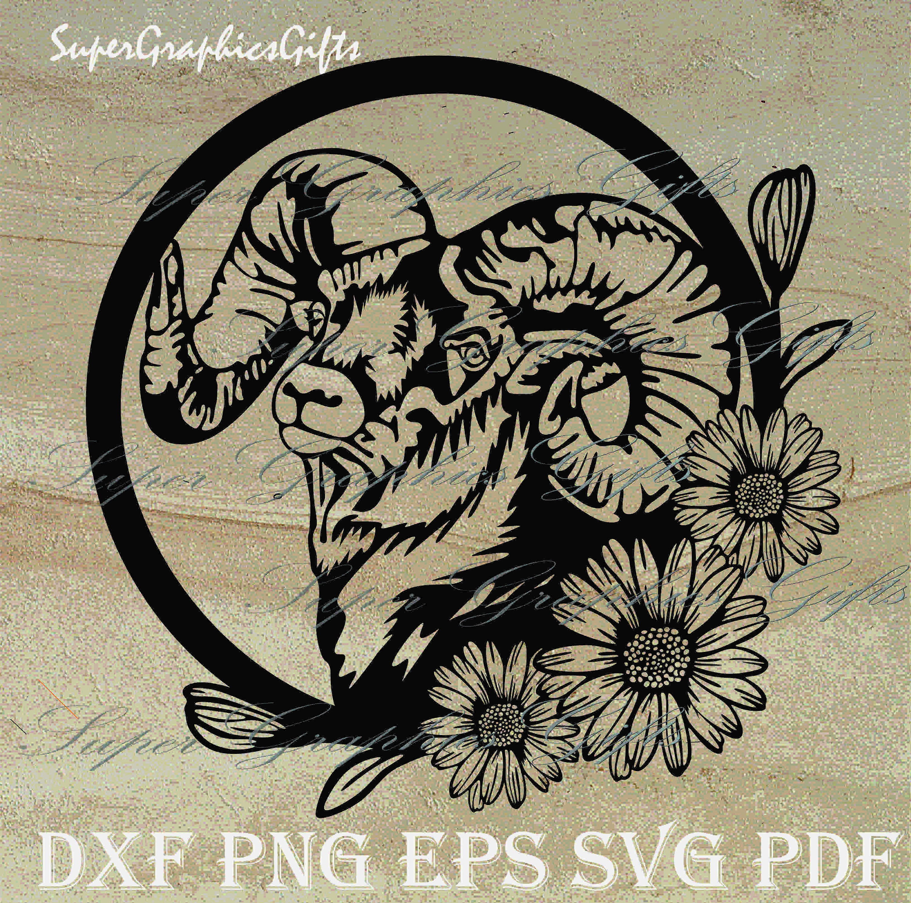 Ram for laser cutting ram head dxf ram horoscope sign ram for | Etsy