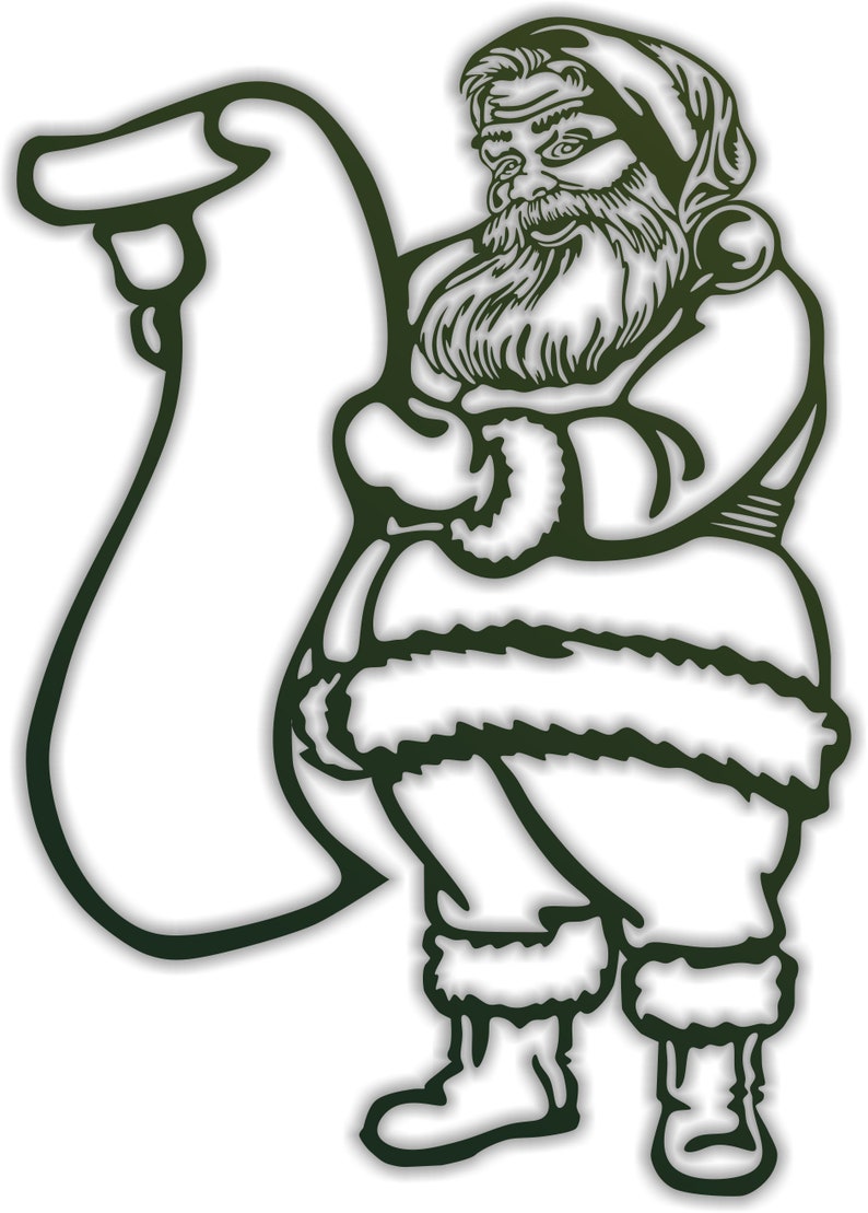 Santa Claus SVG Santa Claus Cutout File Dxf Silhouettes | Etsy
