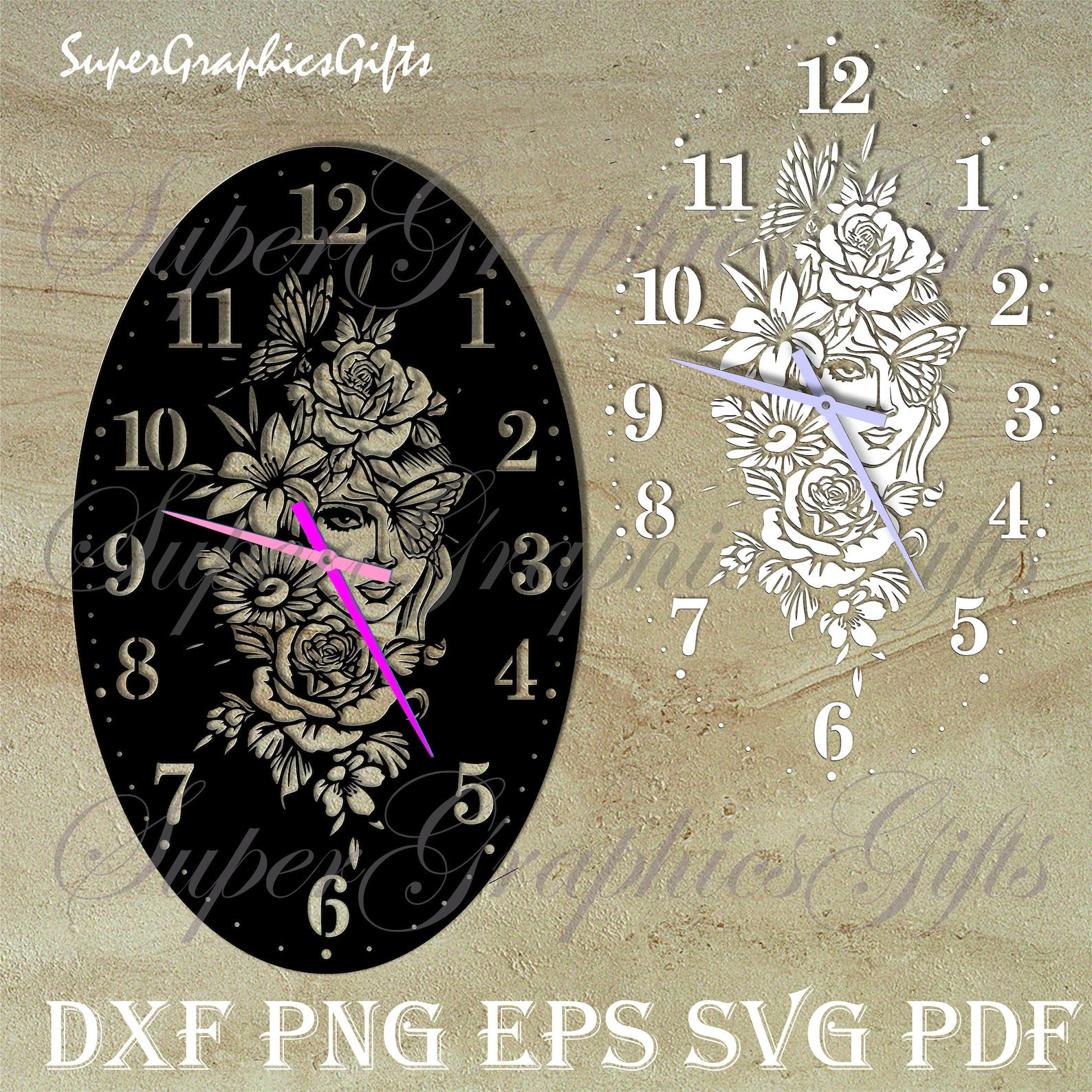 Сlock Svglaser Cut Clockdial Svgclock Face Svgcommercial - Etsy