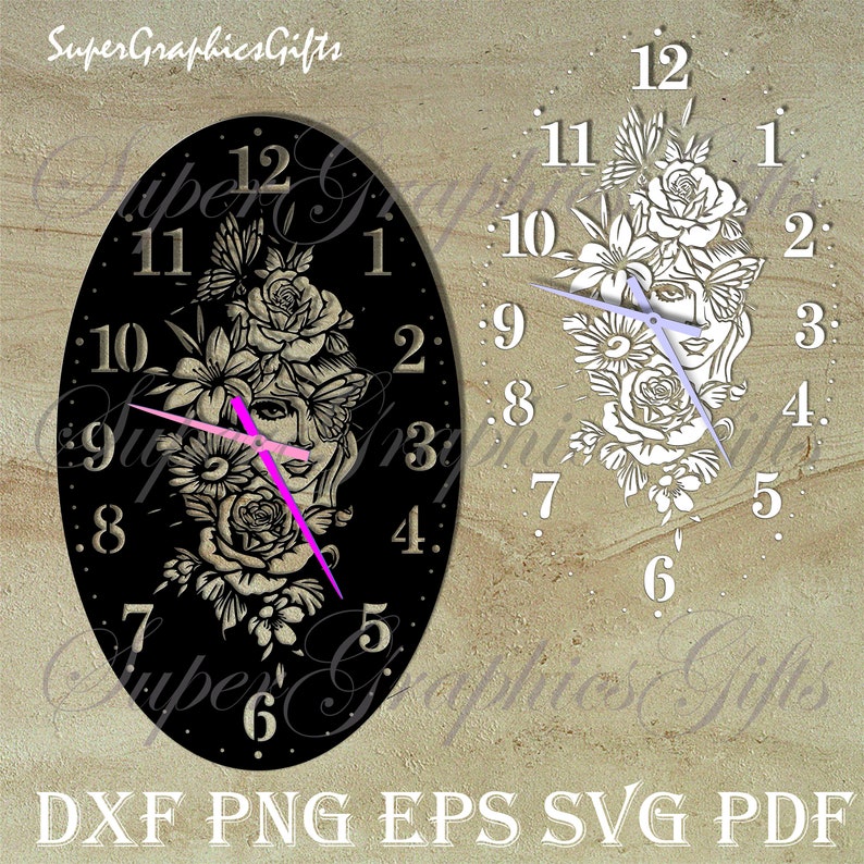 Сlock Svglaser Cut Clockdial Svgclock Face Svgcommercial - Etsy