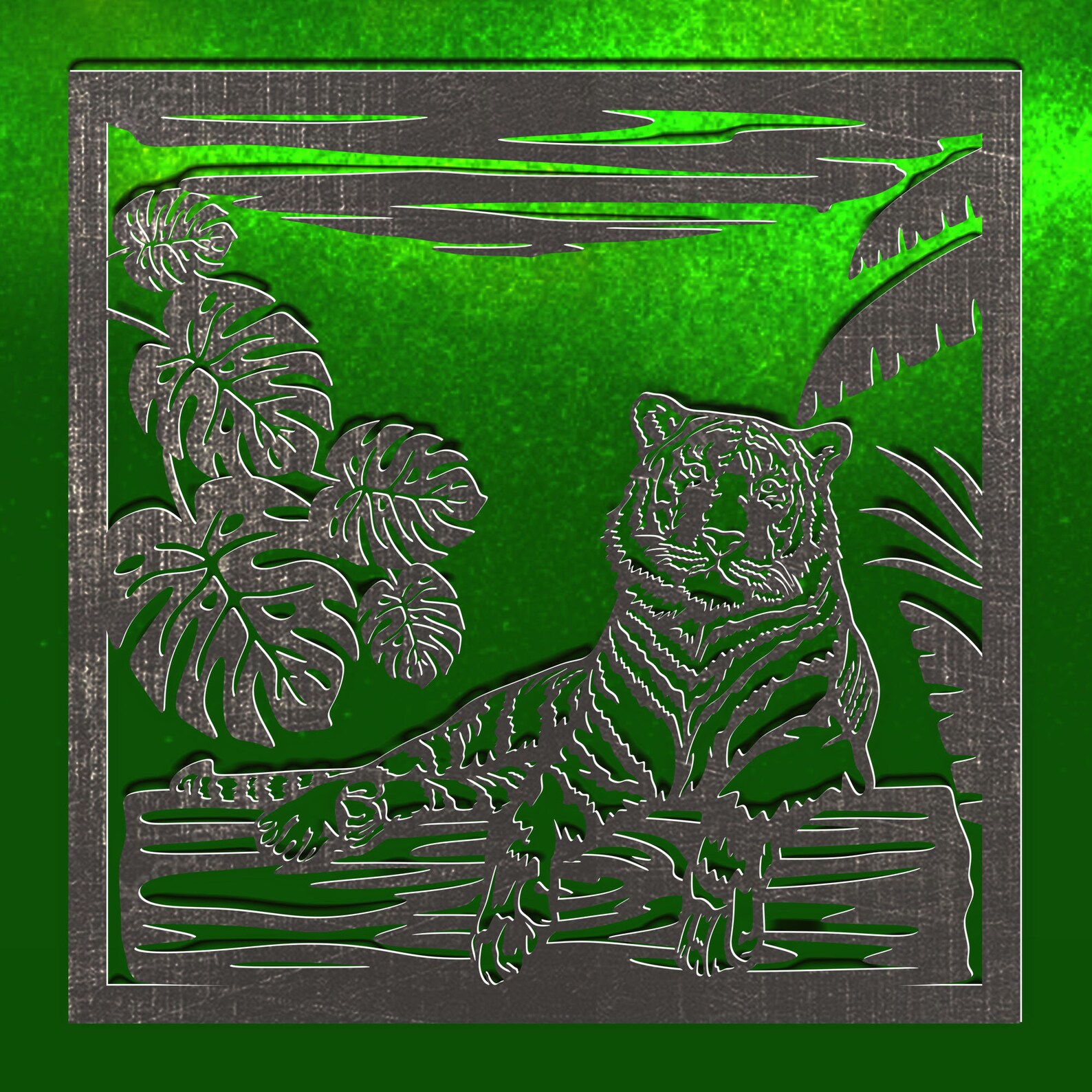 Tiger Svgdxf Files for Lasertiger Dxf Tiger Pngtiger - Etsy