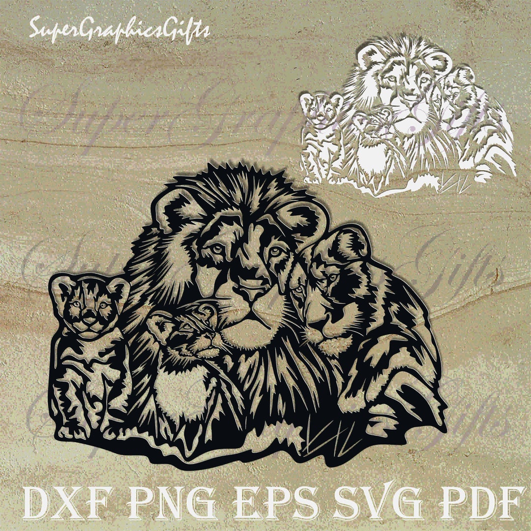 Lion Svg,safari Animals Svg,dxf Files,pride Lions Svg,lions Svg,file ...