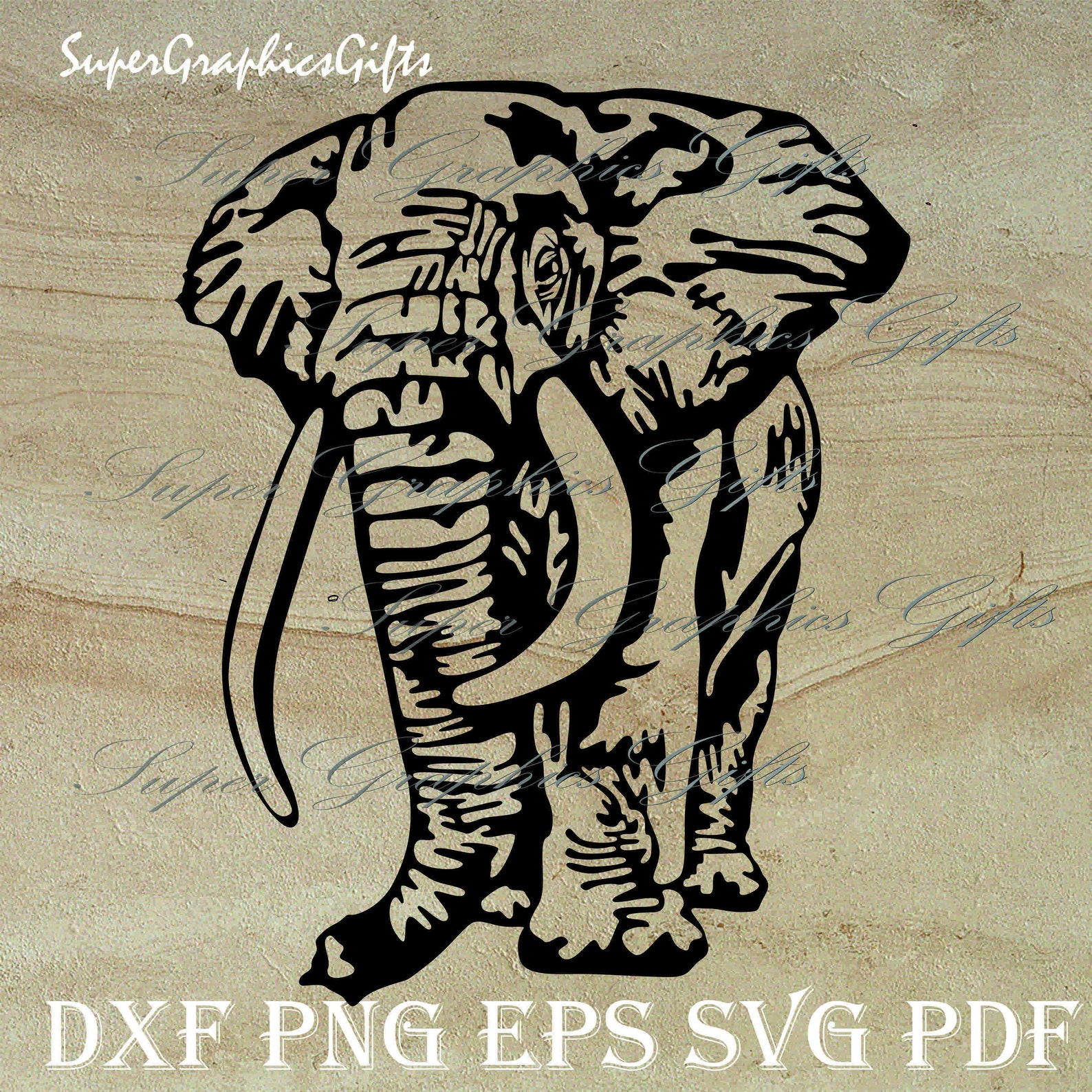 Elephant Svg Cut File Safari Animal Svg Africa Wild Life - Etsy
