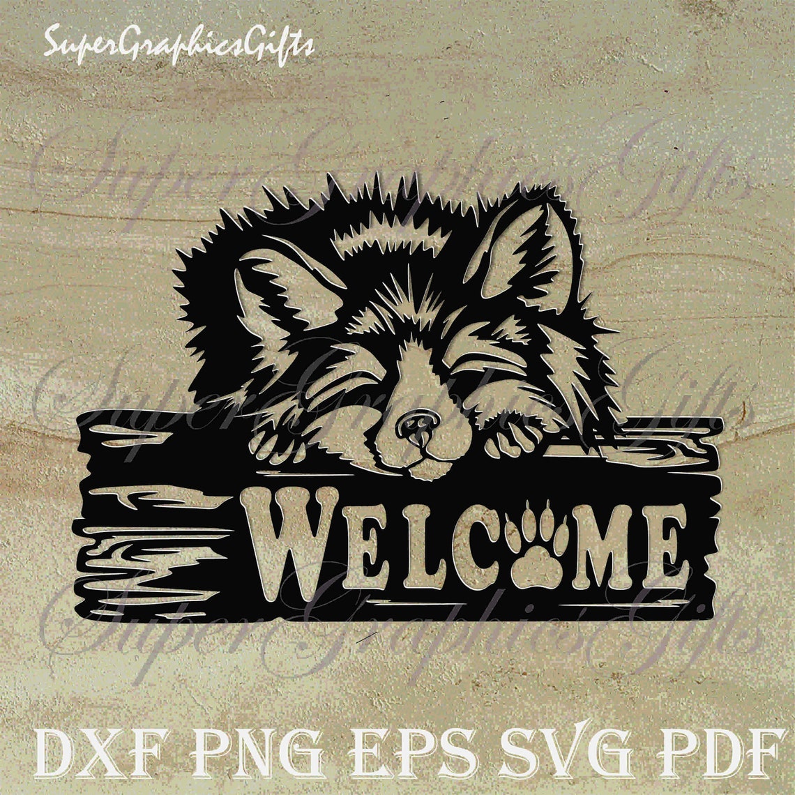 Welcome Sign Svgfox Svgcute Fox Clipartfox Silhouette - Etsy