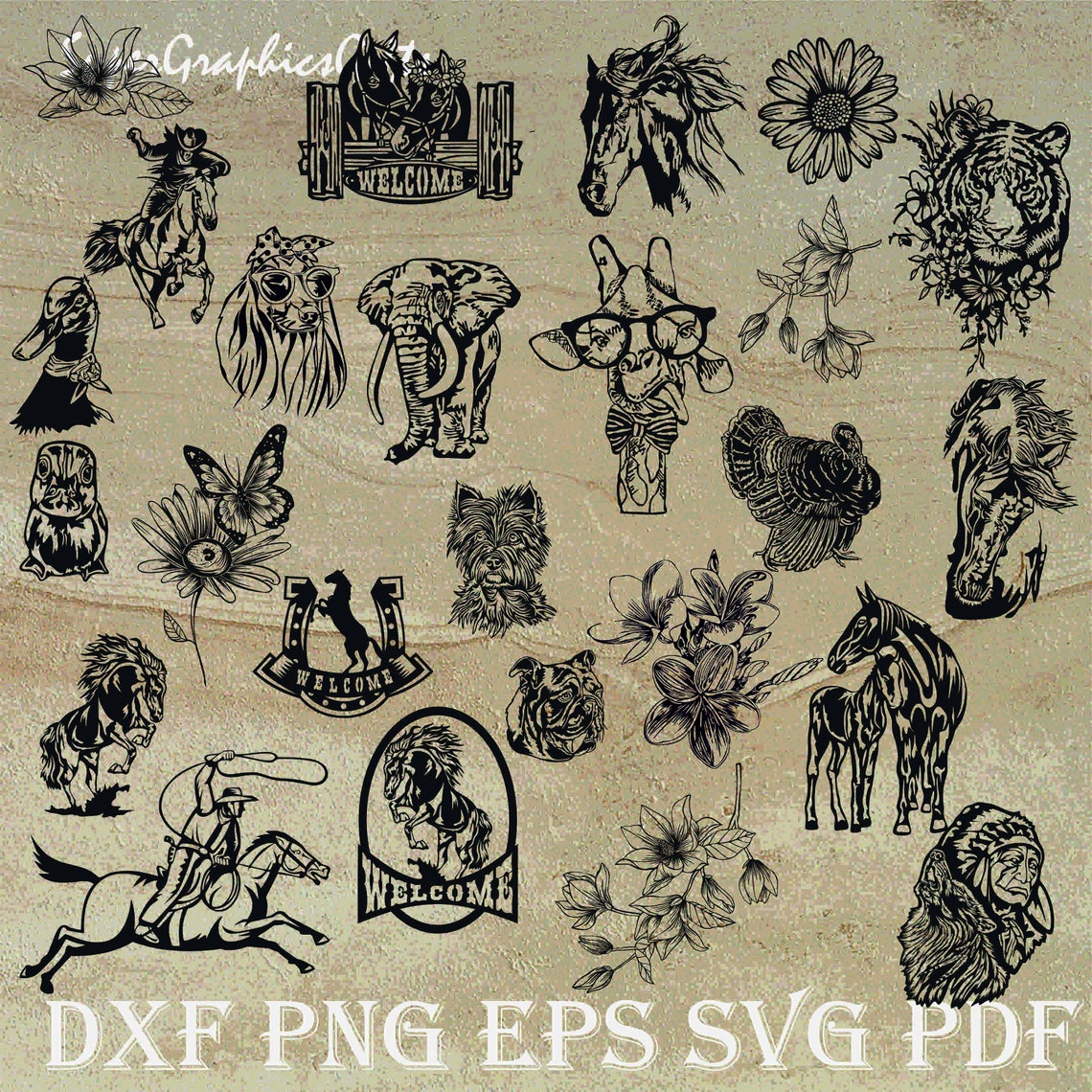 50 DXF Cut Files! SVG for Cricut, Dxf Files for Plasma, Laser Cnc, Dxf ...