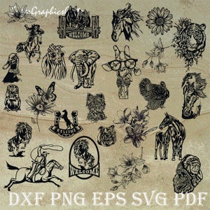 50 DXF Cut Files! SVG for Cricut, Dxf Files for Plasma, Laser Cnc, Dxf ...