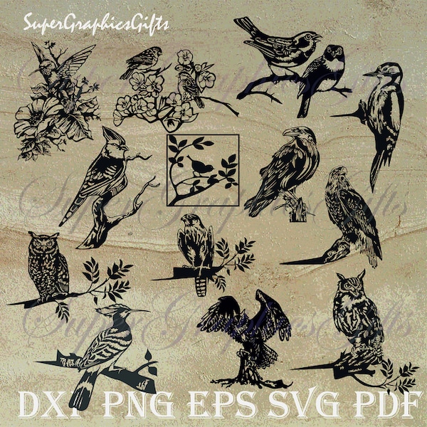 Laser Cut Metal Birds Silhouette - Etsy