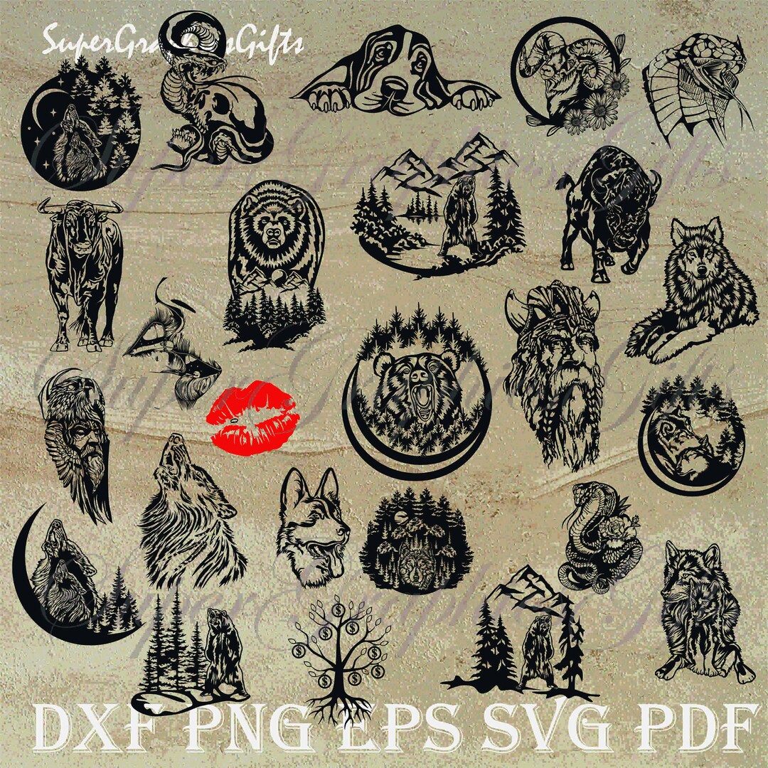 50 DXF Cut Files! SVG for Cricut, Dxf Files for Plasma, Laser Cnc, Dxf ...
