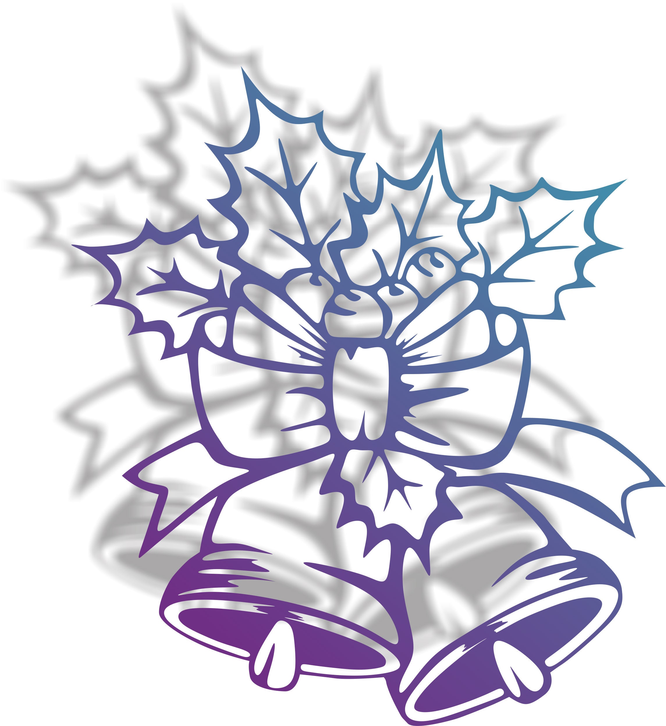 Bell Silhouette Laser Bell File Bell Vector Winter Bells | Etsy