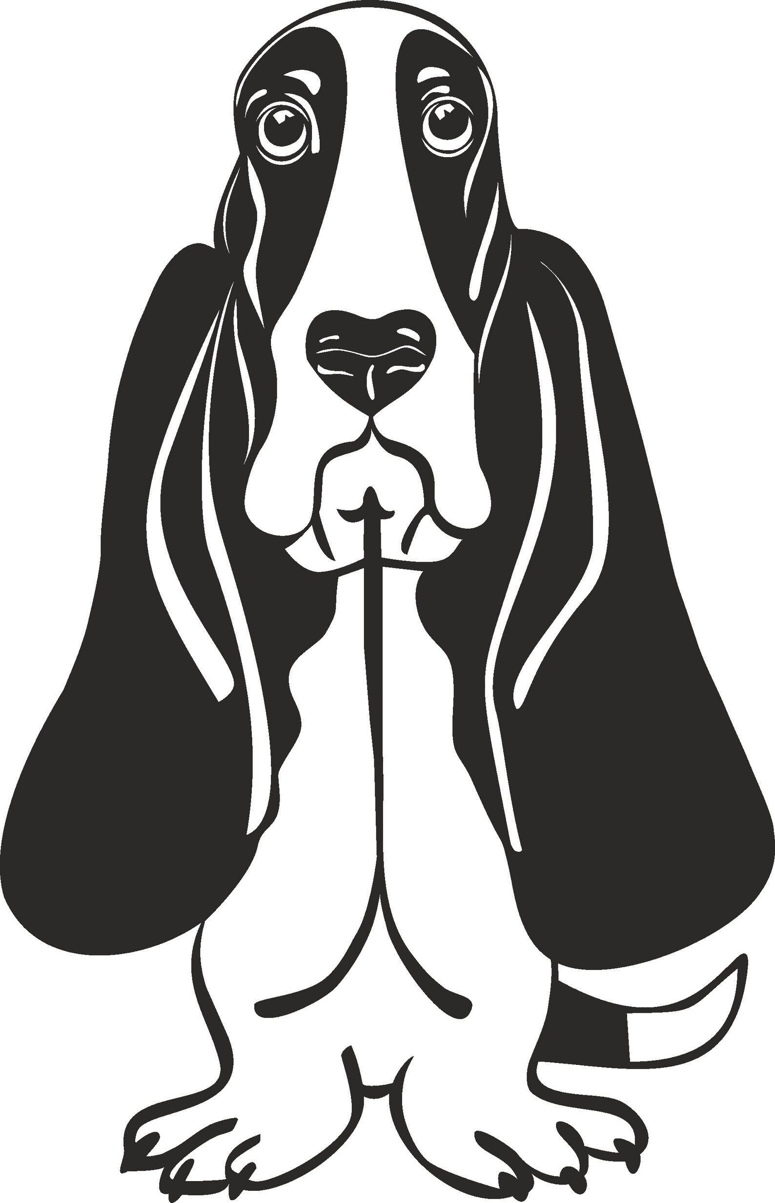 Basset Hound Dxf Dog Dxf Cut File Dog Clipart Dog | Etsy