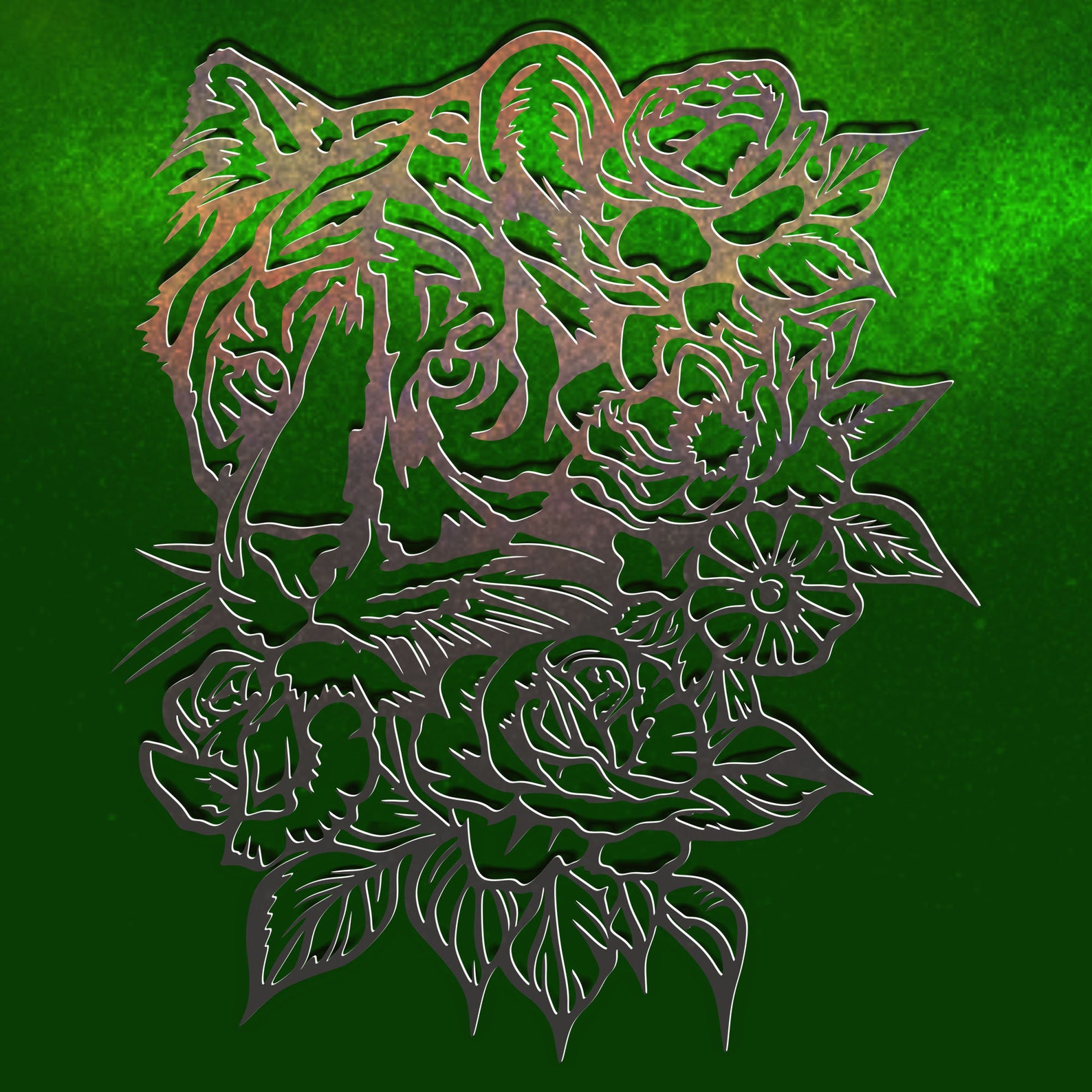 Tiger Svgdxf Files for Lasertiger Dxf Tiger Pngtiger - Etsy