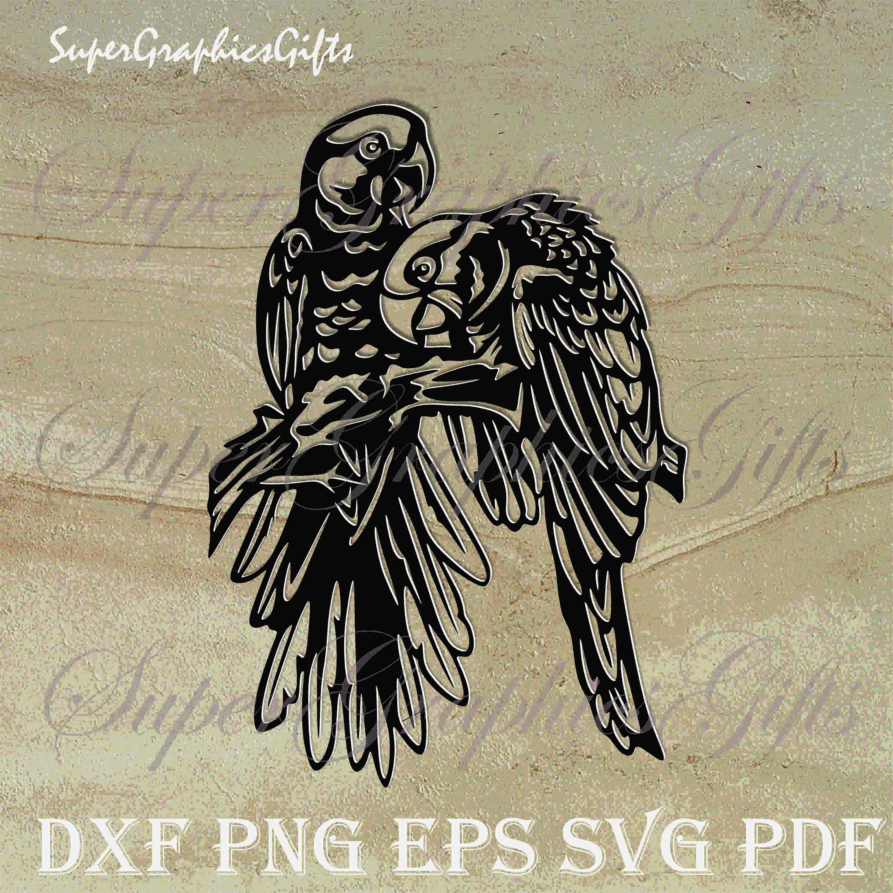 Parrot Svgtropical Bird Svgexotic Bird Svgfiles for - Etsy