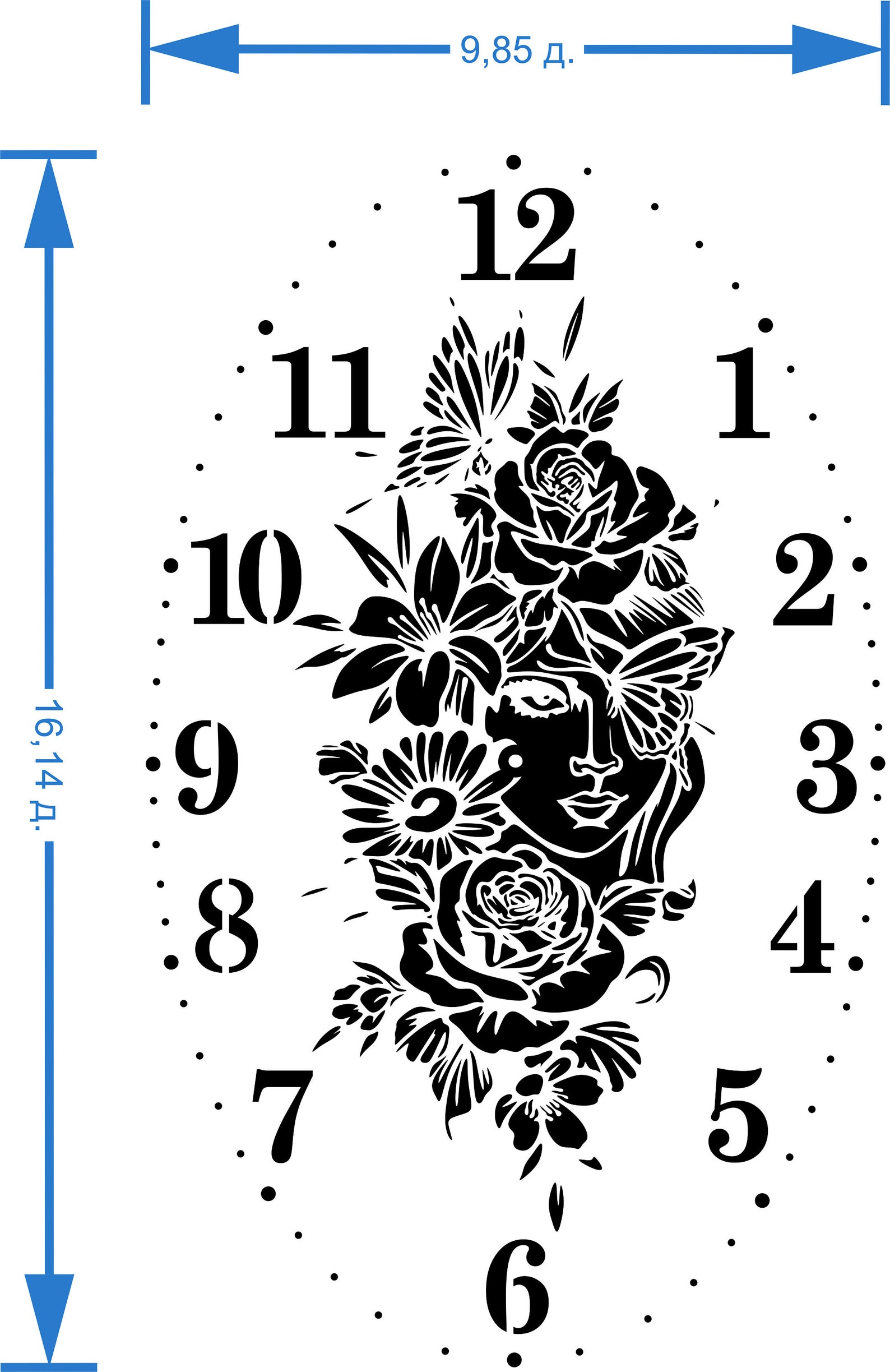 Сlock Svglaser Cut Clockdial Svgclock Face Svgcommercial - Etsy