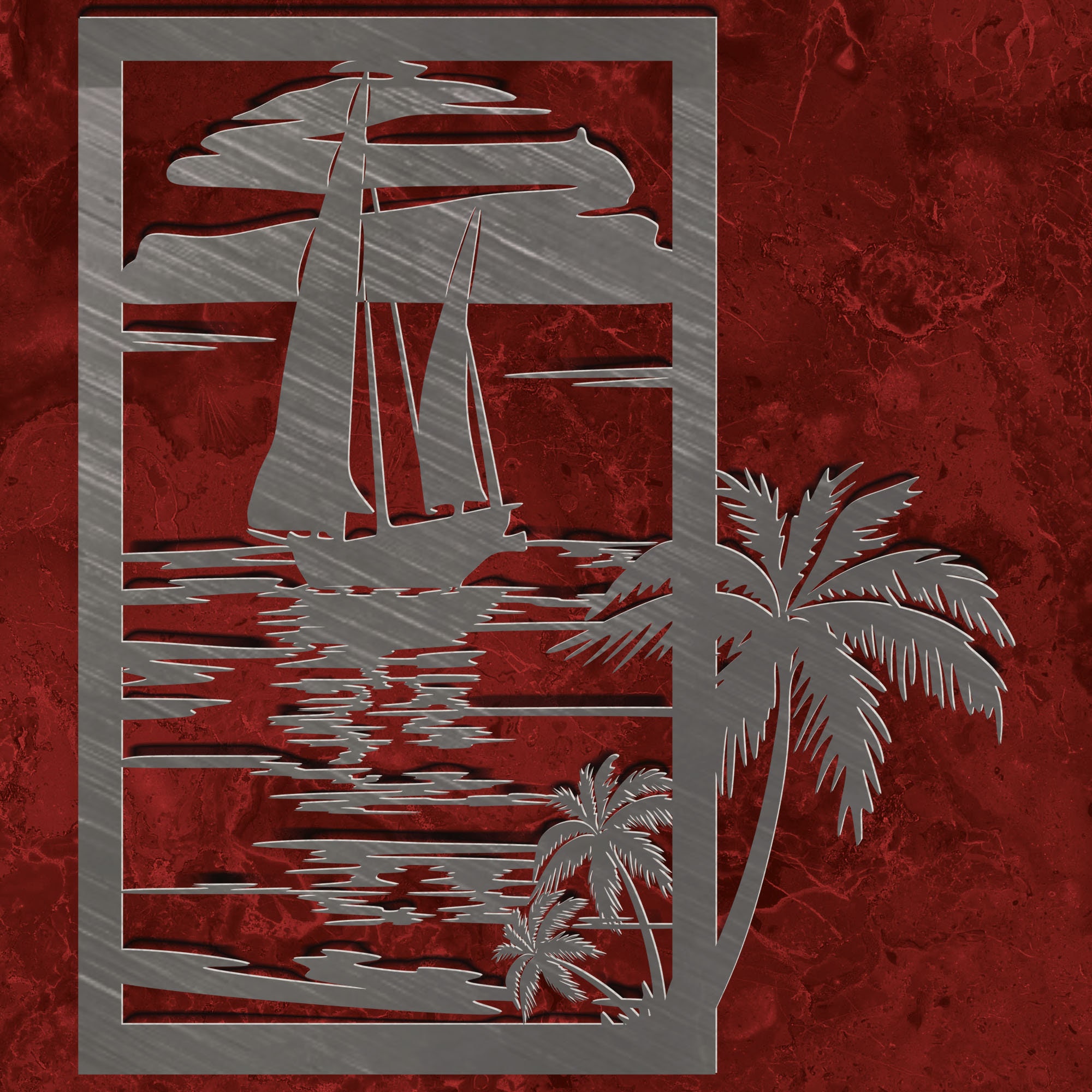 Barco svg océano svg playa svg agua svg palmera svg - Etsy España