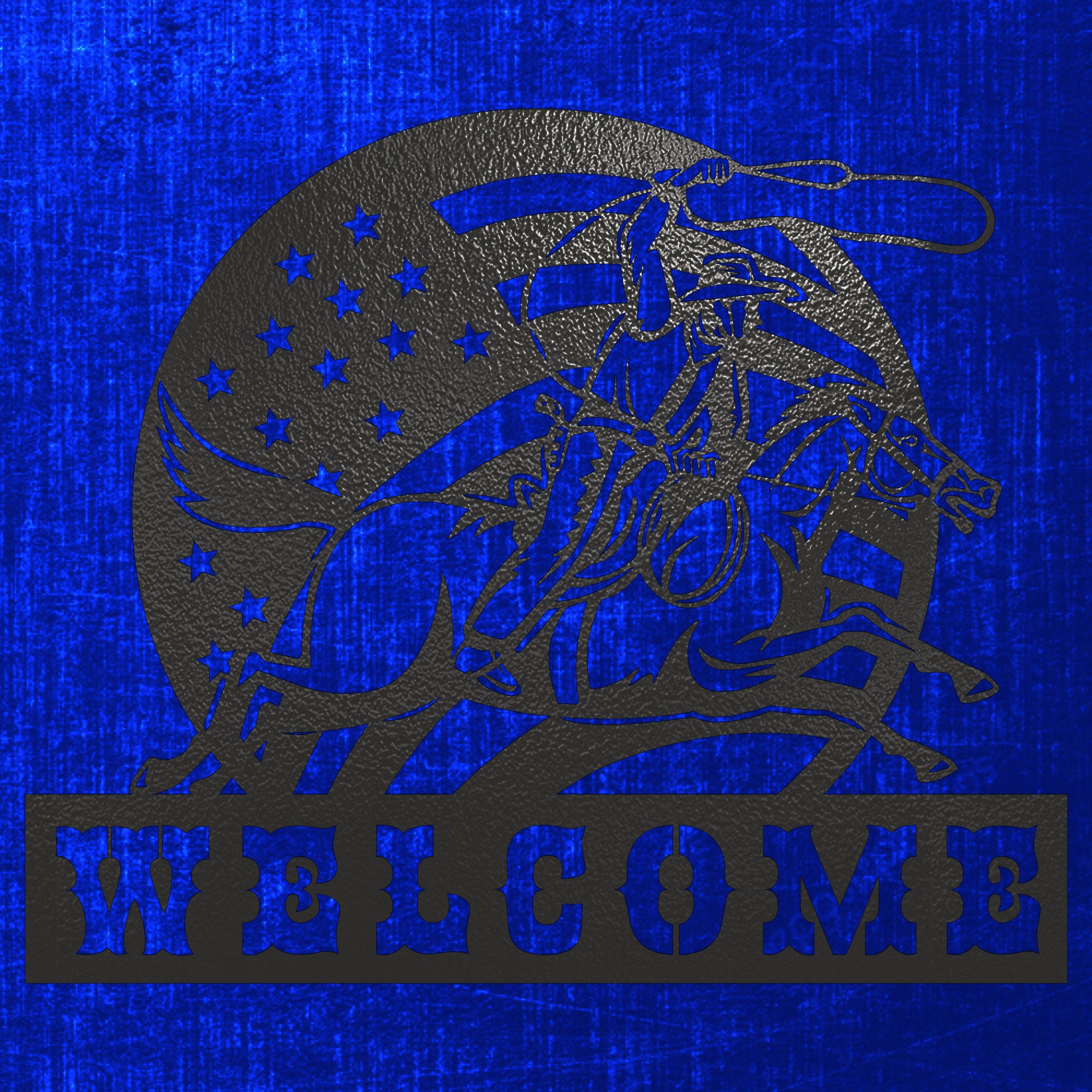 Welcome Sign Dxf Cowboy Svg Western Svg American Flag Svg | Etsy