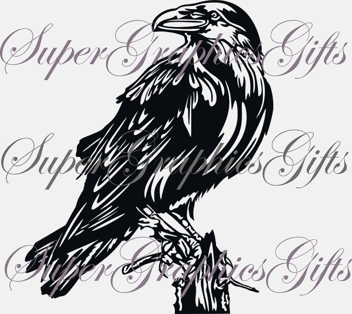 Crow Bird Svg Raven Svg Crow Svg Rawens Svg Cricut Laser | Etsy