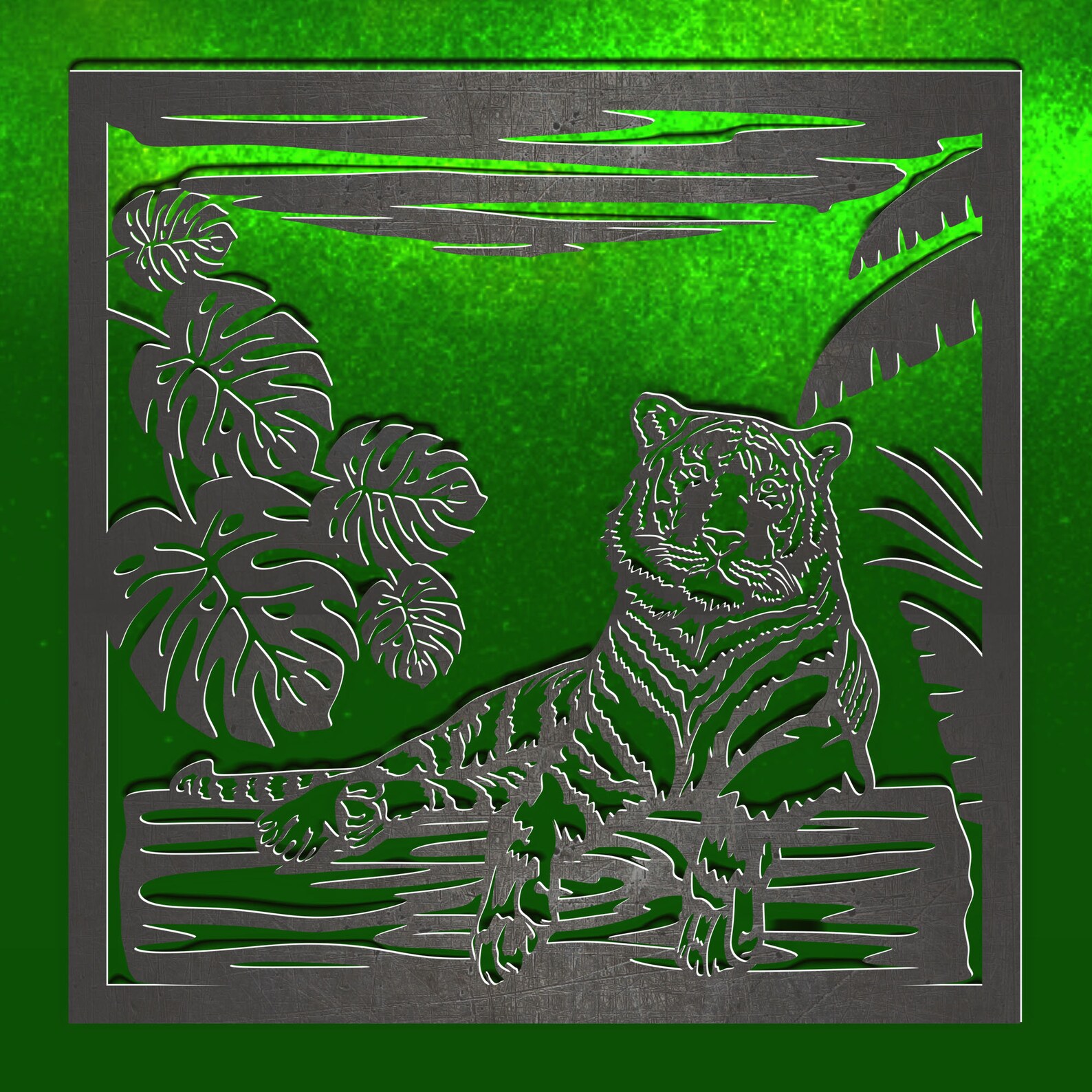 Tiger Svgdxf Files for Lasertiger Dxf Tiger Pngtiger - Etsy