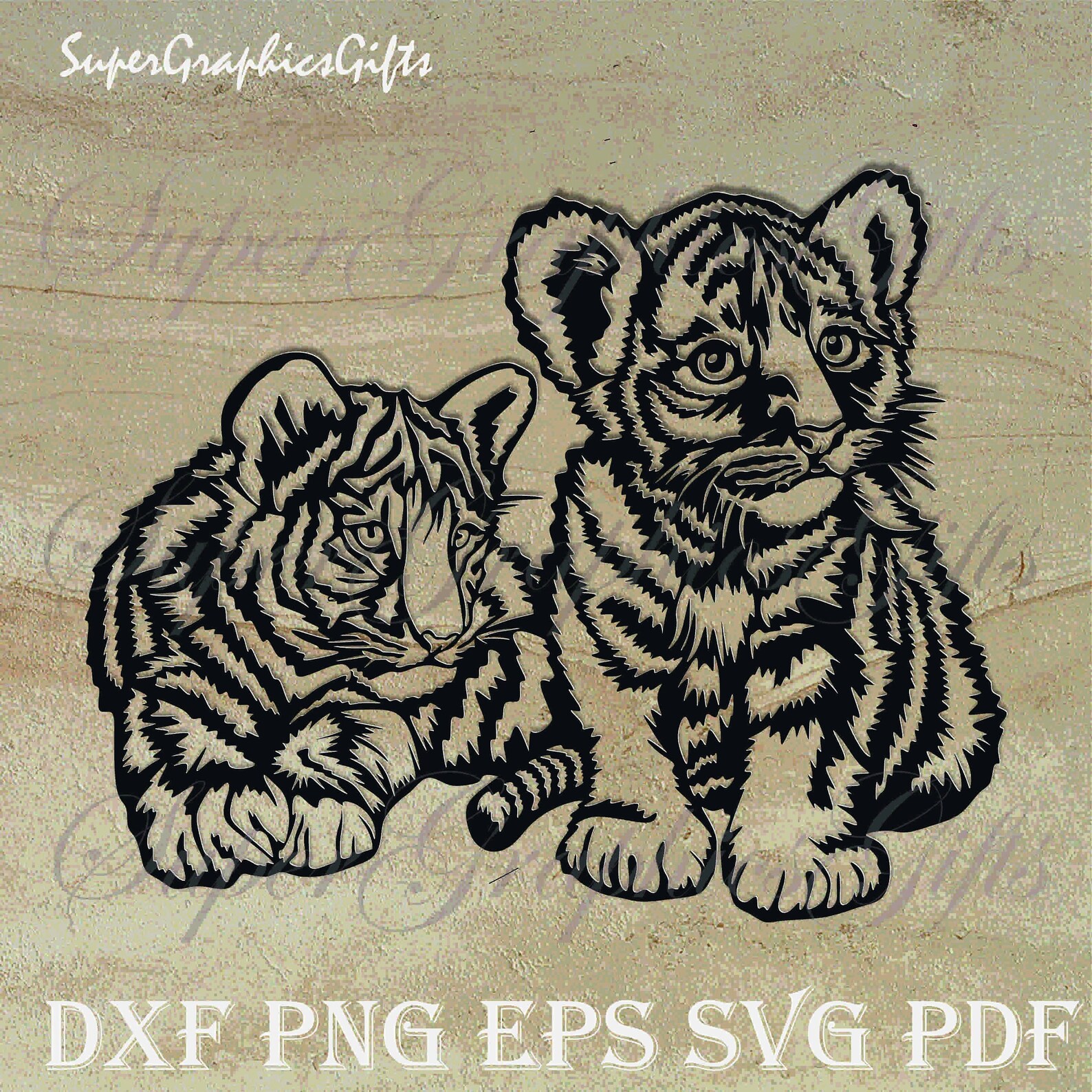 Tiger Svgtiger Digitaltiger Dxflaser Cnc Filetiger - Etsy