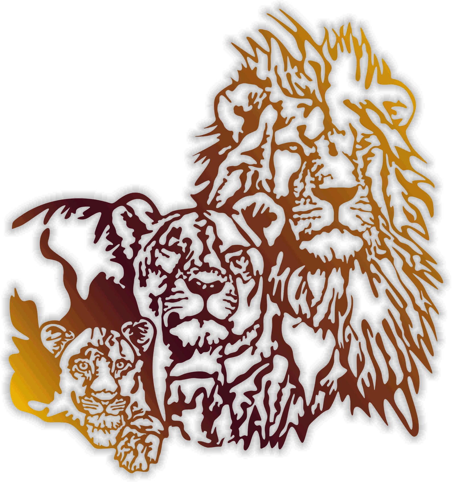 Pride Lions Dxf Lion Svg Lioness Eps Lion Dxf African Savannah | Etsy ...