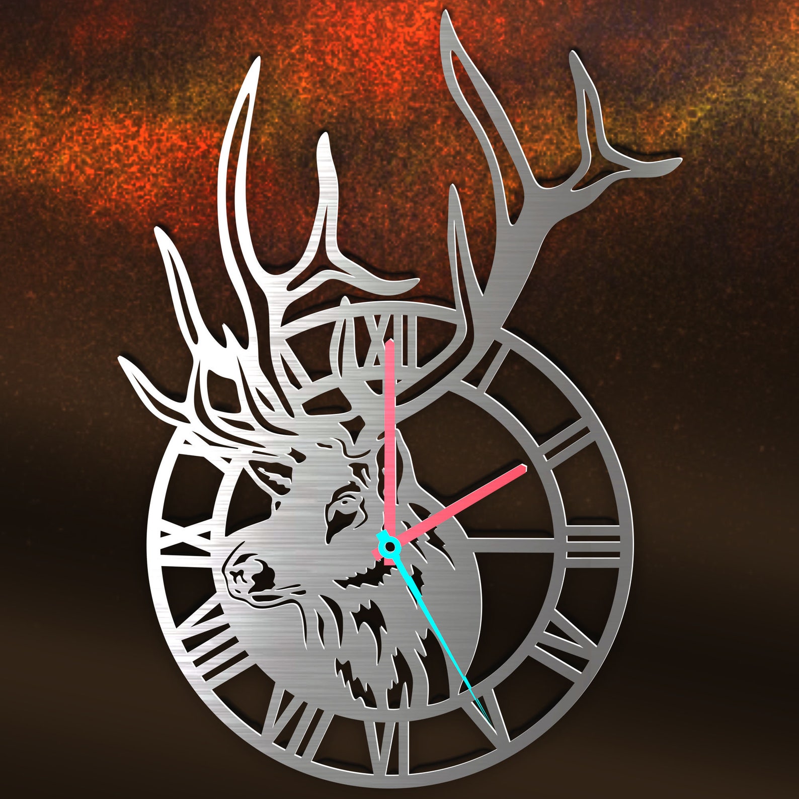 Сlock svgclock face svg Deer svgCommercial Use Svg | Etsy