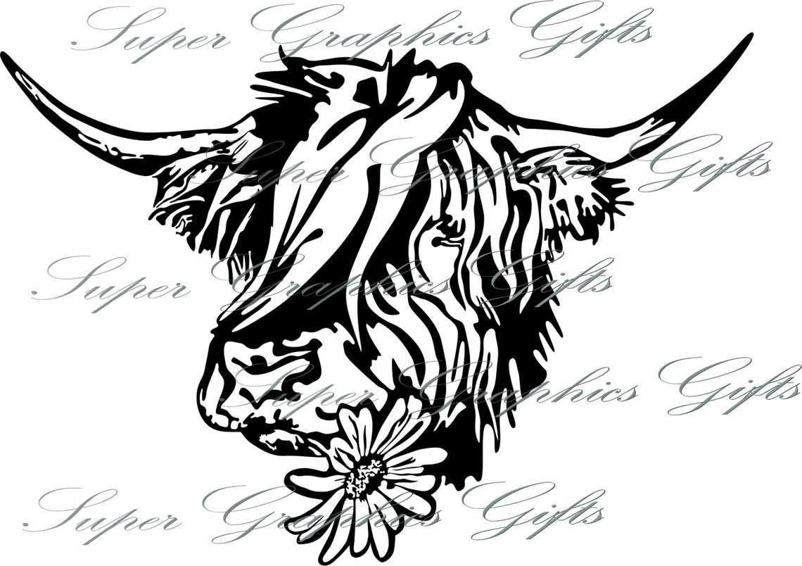 COW DXF Cow Head Svg Svg Farm Animals File Dxf Silhouettes | Etsy Canada