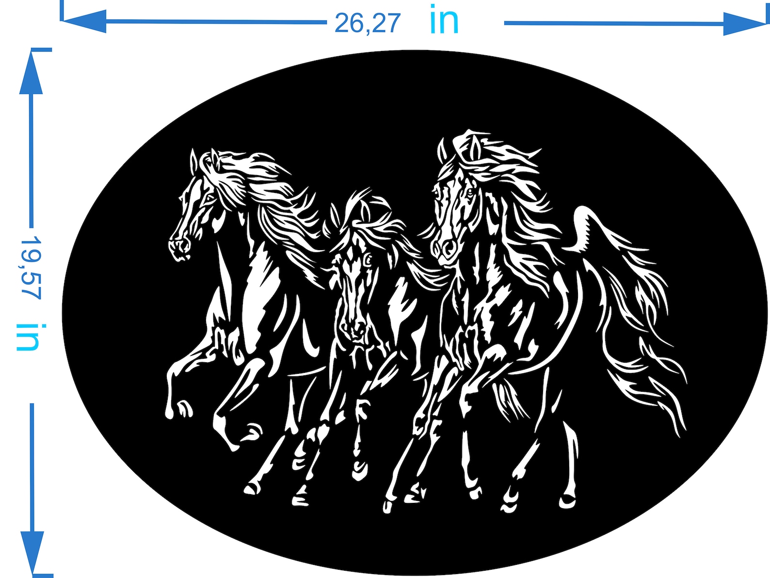 Wild Running Horses Svg, Laser Cut DXF CNC Files (digital Download ...