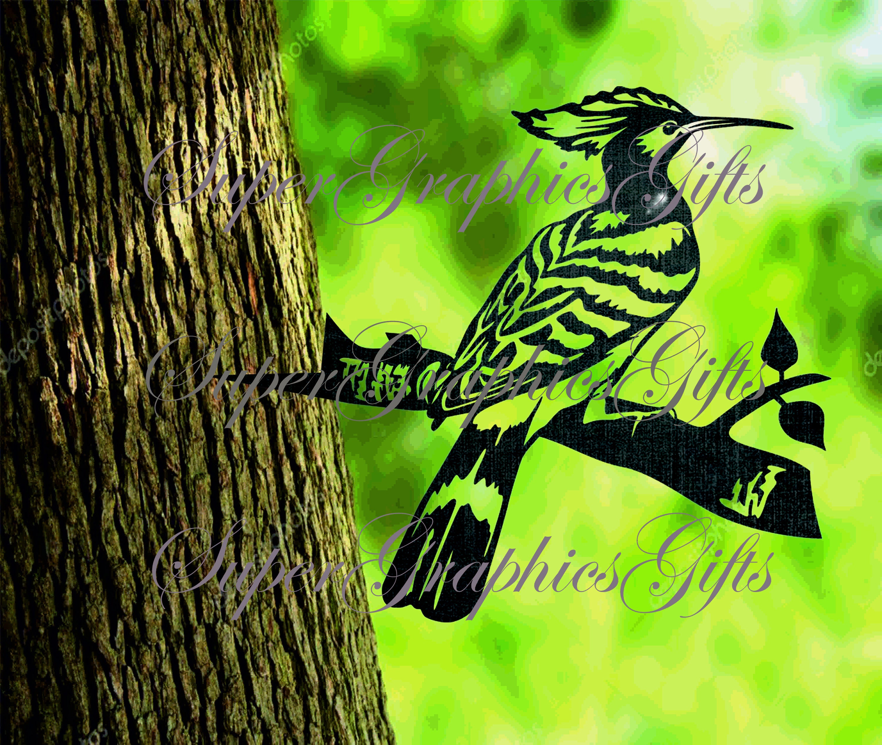 Bird SVG Hoopoe Svgtree Stake DXF Cut File Laser Dxf for - Etsy