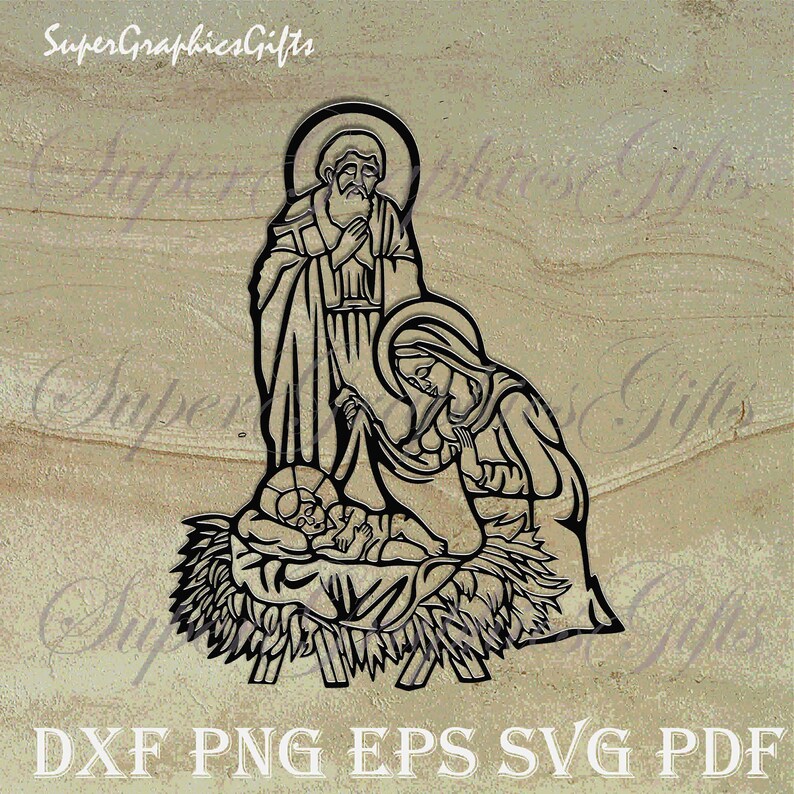 Nativity Svg,family Christmas Svg,christmas Clipart, Christmas Tree ...