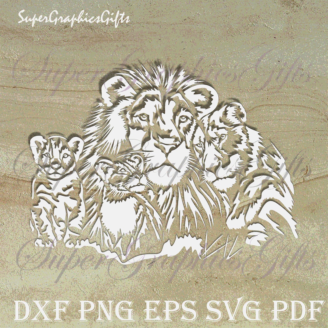 León svg animales de safari svg archivos dxf leones del - Etsy México