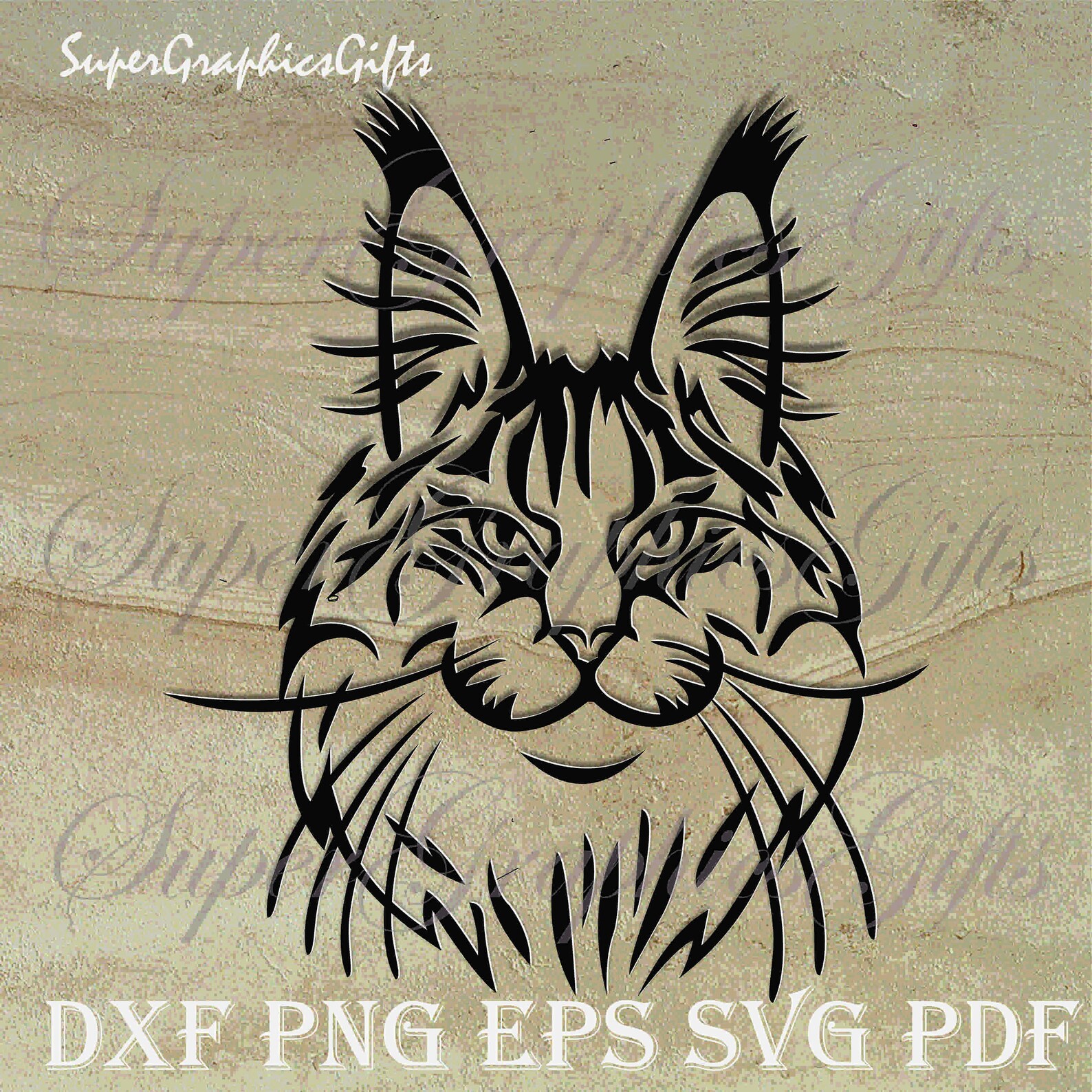 Maine Coon Svg Maine Coon Cut File Maine Coon Cat Svg Cat Svg - Etsy
