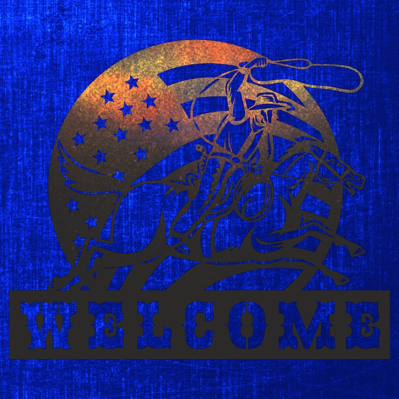 Welcome Sign Dxf Cowboy Svg Western Svg American Flag Svg | Etsy