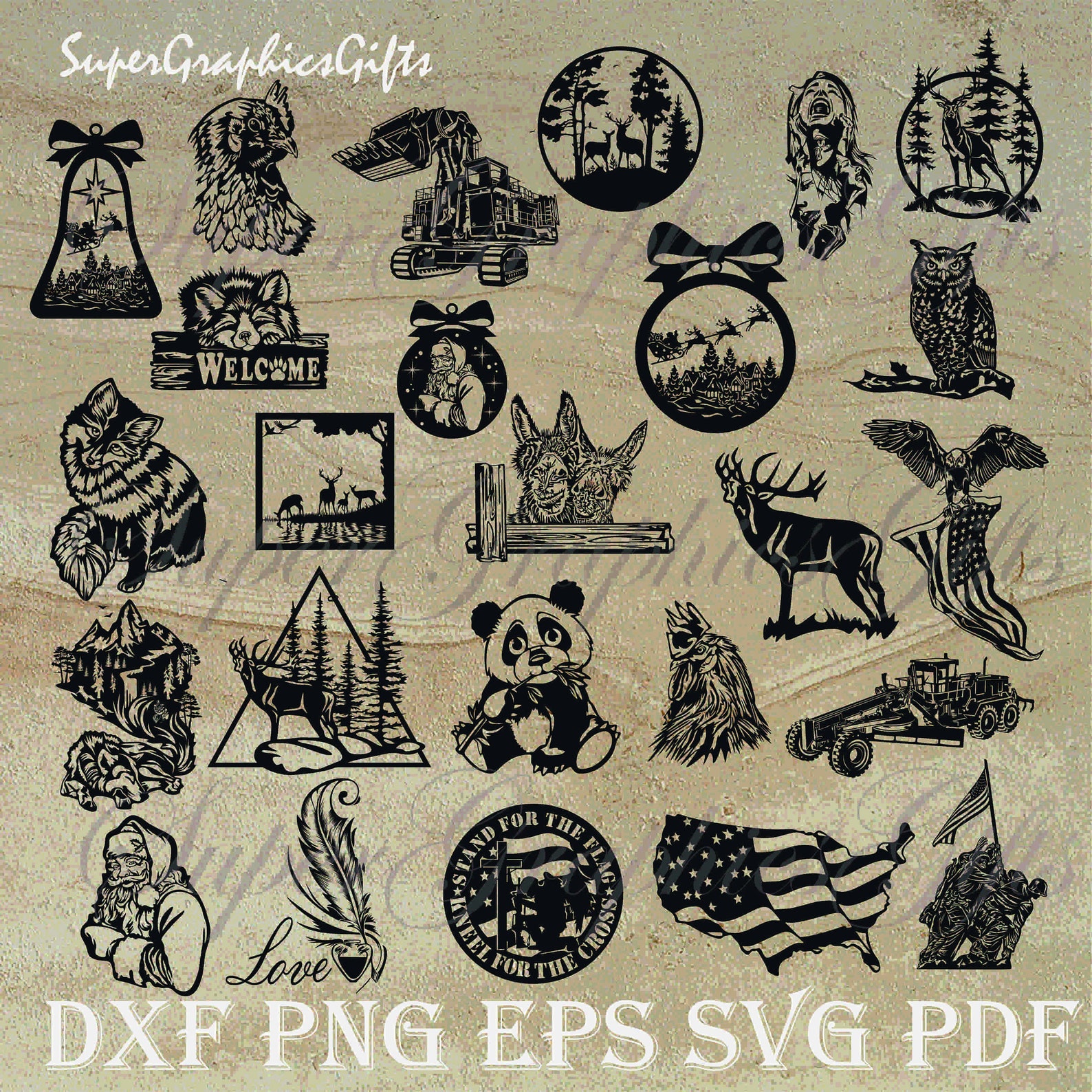 50 Svg Bundle50 Bundle SVG50 Laser Cut Files50 DXF Files - Etsy