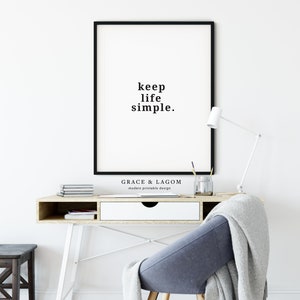 Keep Life Simple | Printable Wall Art - Etsy
