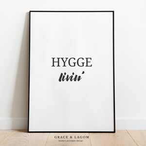 Hygge Livin | Hygge Printable | Printable Wall Art - Etsy