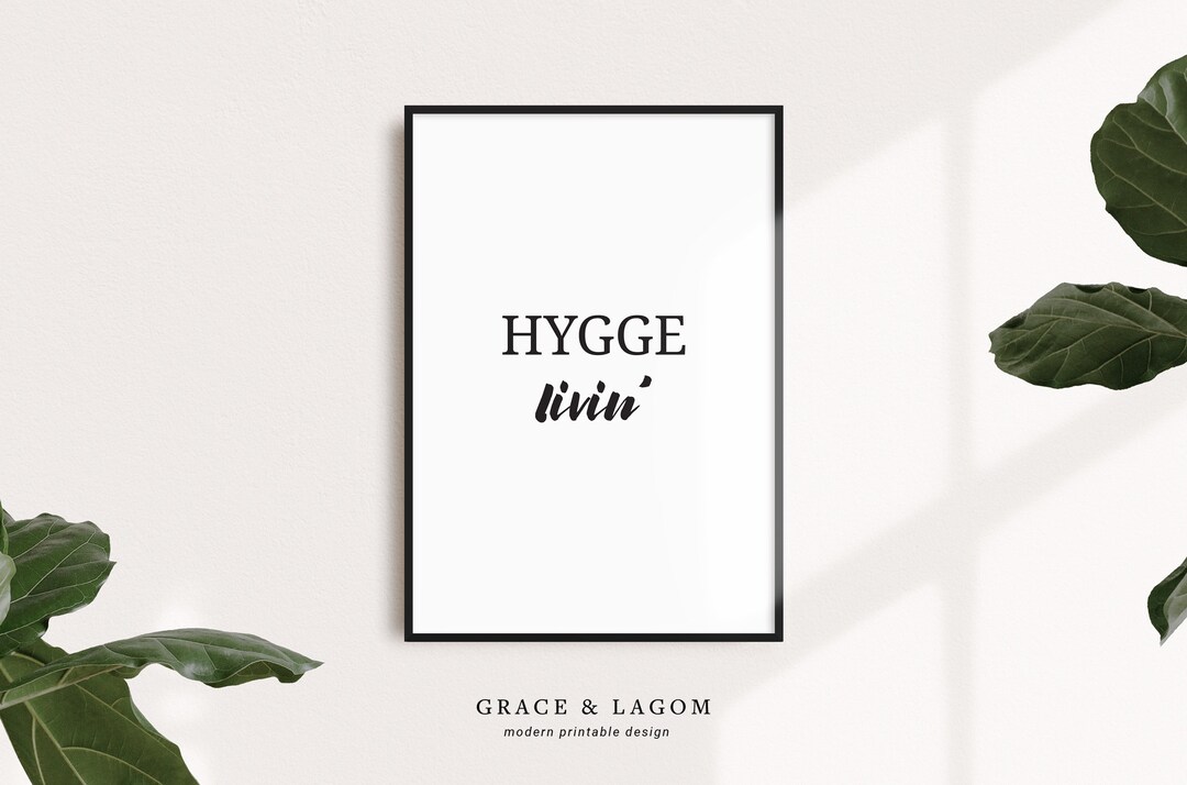 Hygge Livin | Hygge Printable | Printable Wall Art - Etsy